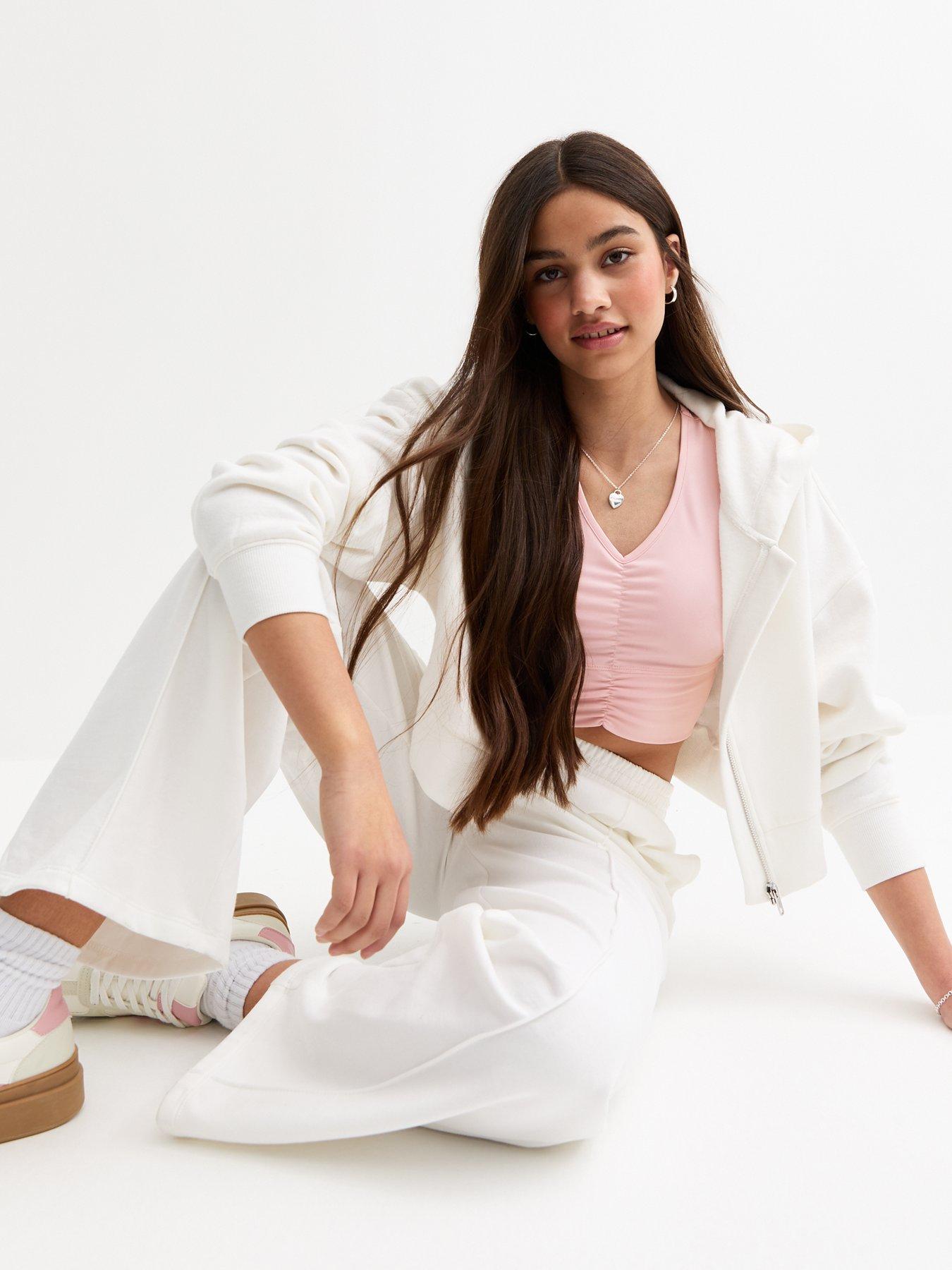 New Look 915 Girls Ruched Front Bralet Top - Pink | Very