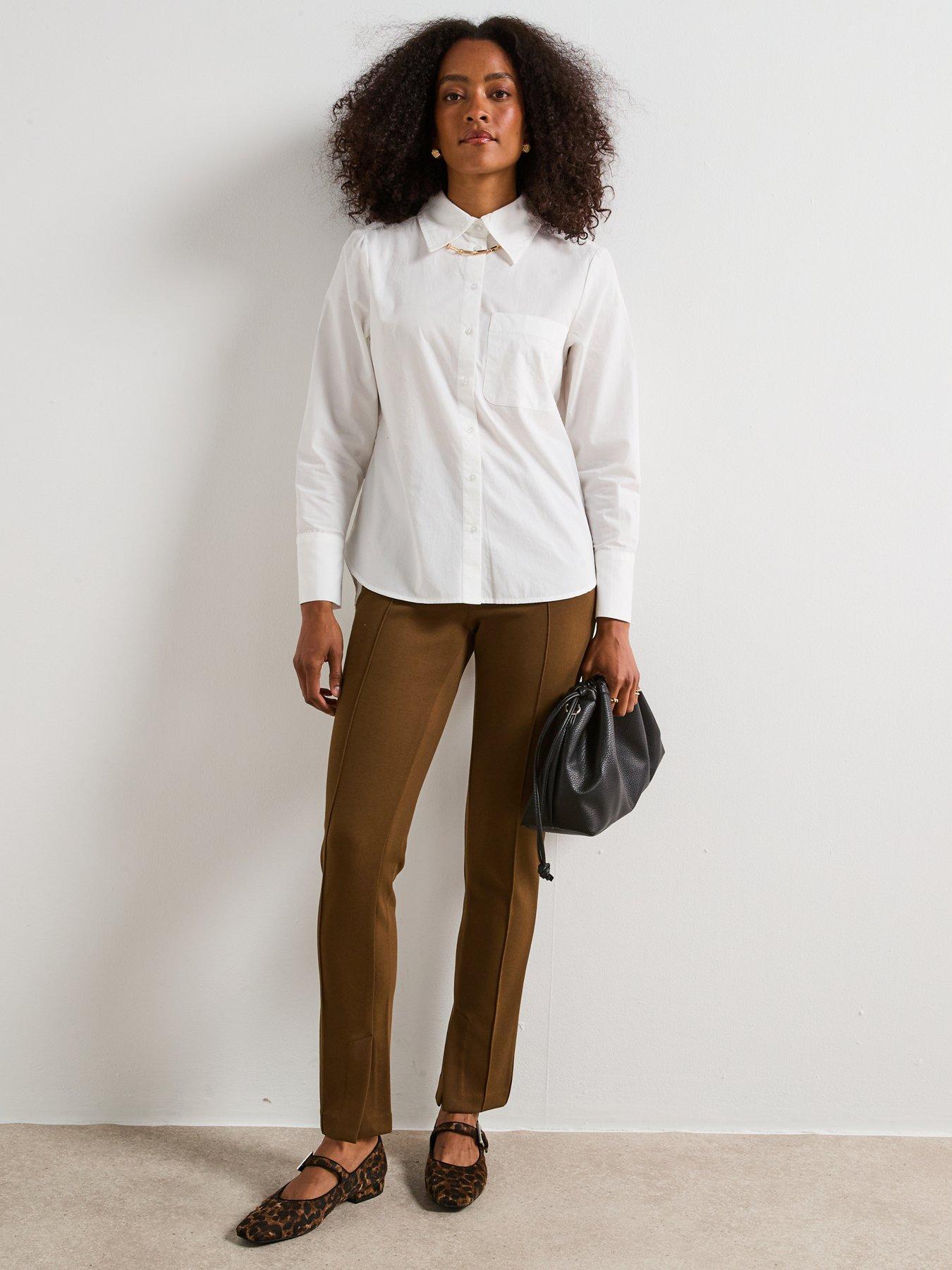 V by Very Split Slim Flare - Brown | Very