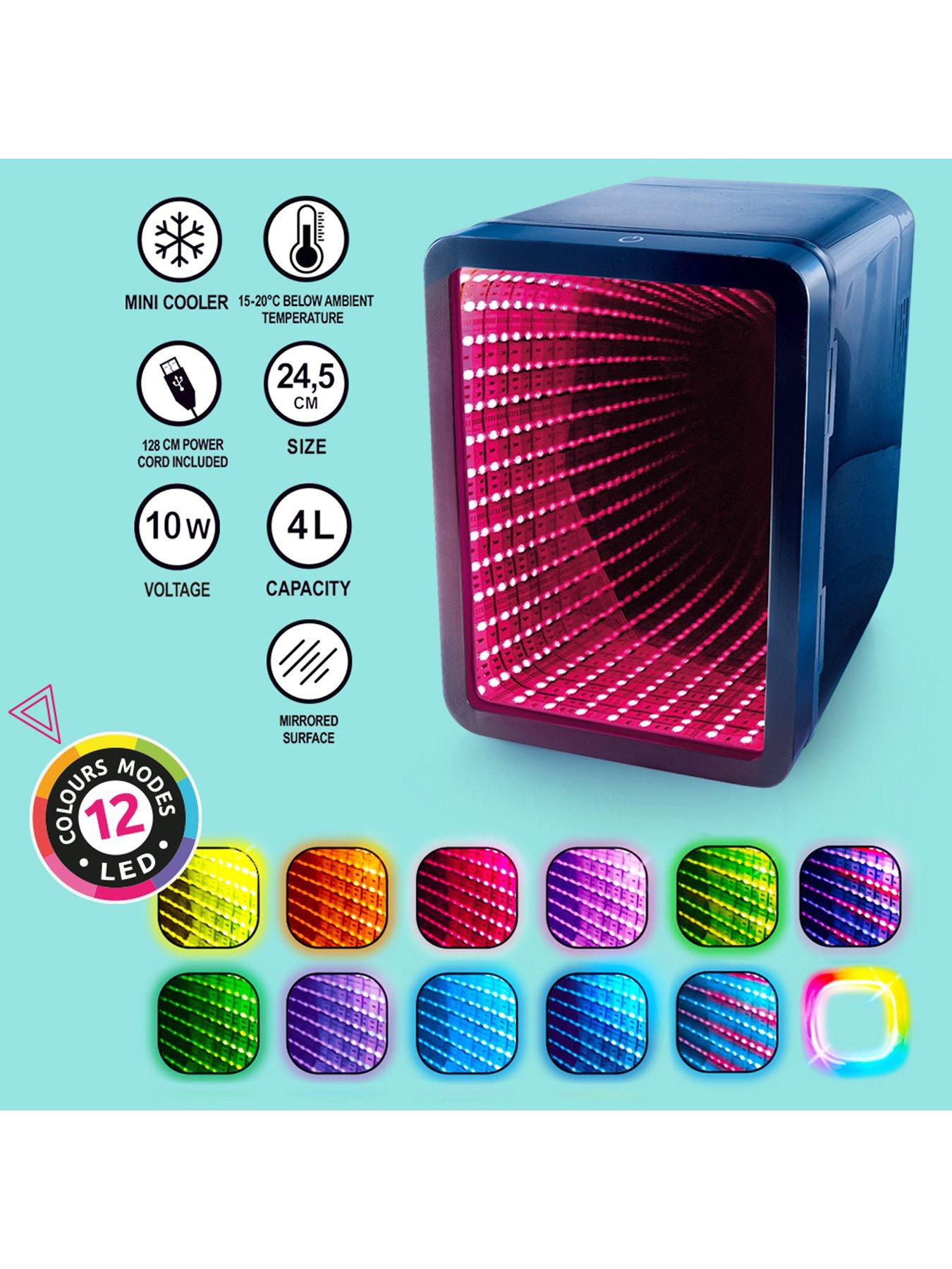 So Chill Mini Fridge Infinity - Chills 6 Regular Cans, Mirror Effect ...