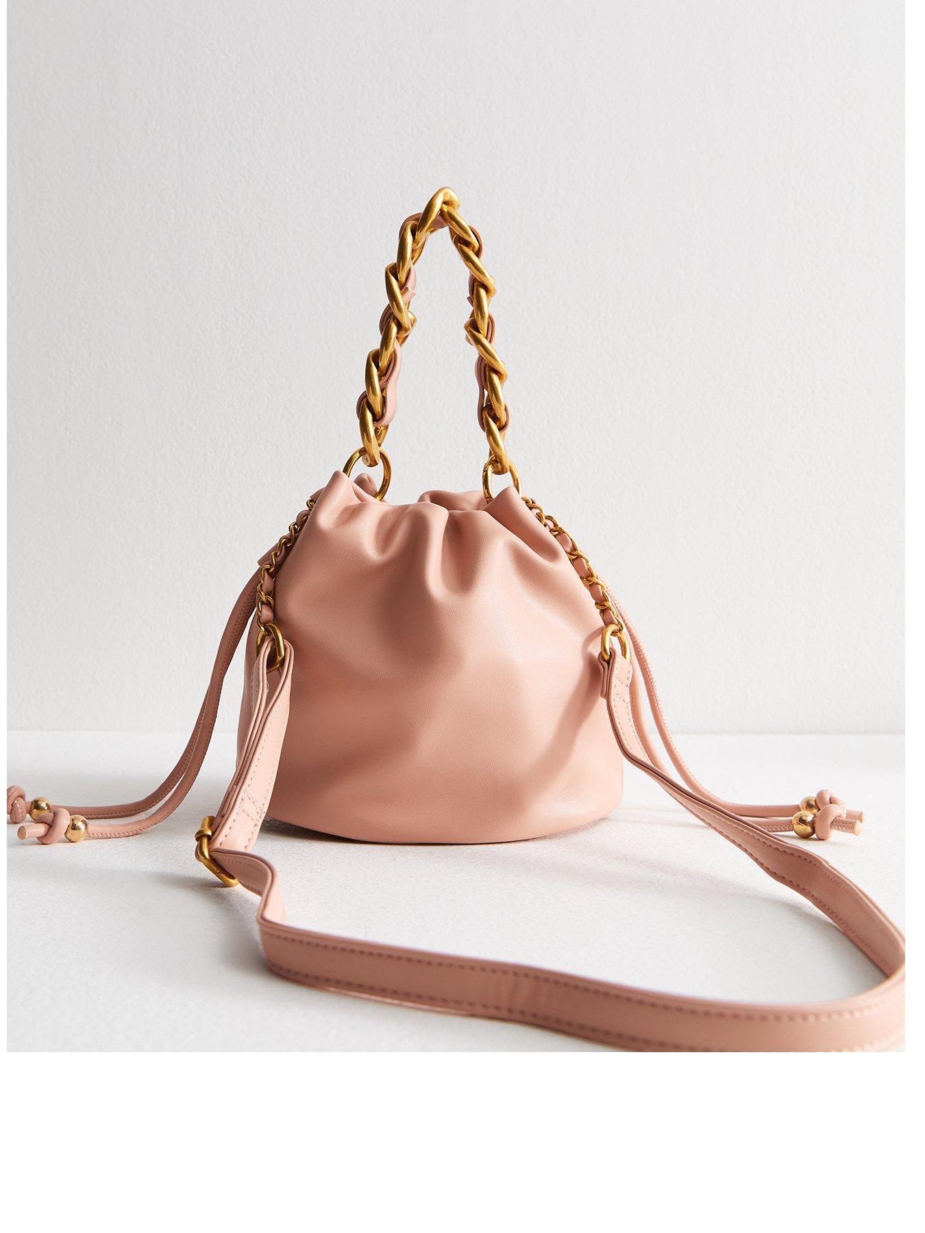 New Look Chain Trim Faux Leather Mini Crossbody Bag - Pink | Very