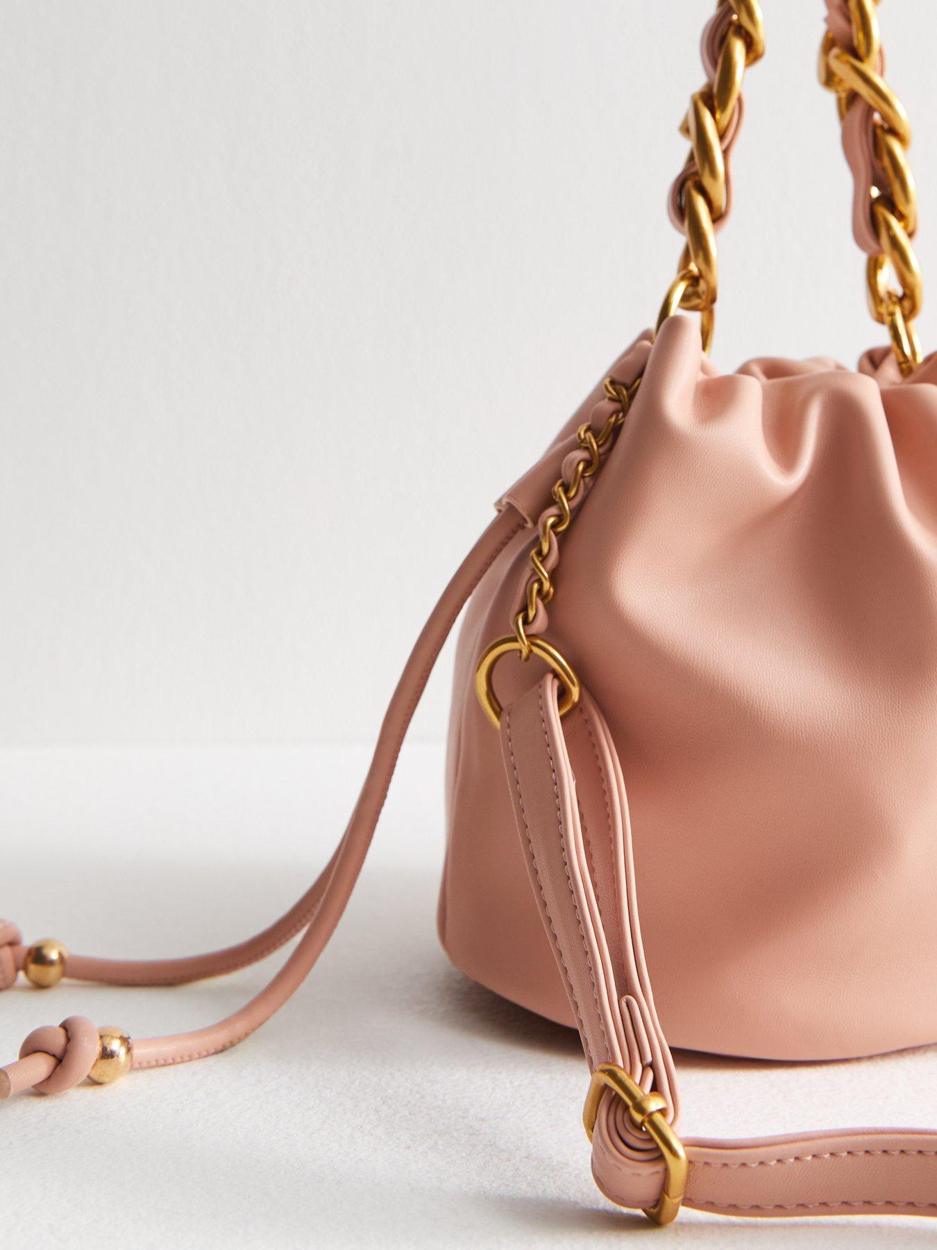 New Look Chain Trim Faux Leather Mini Crossbody Bag - Pink | Very