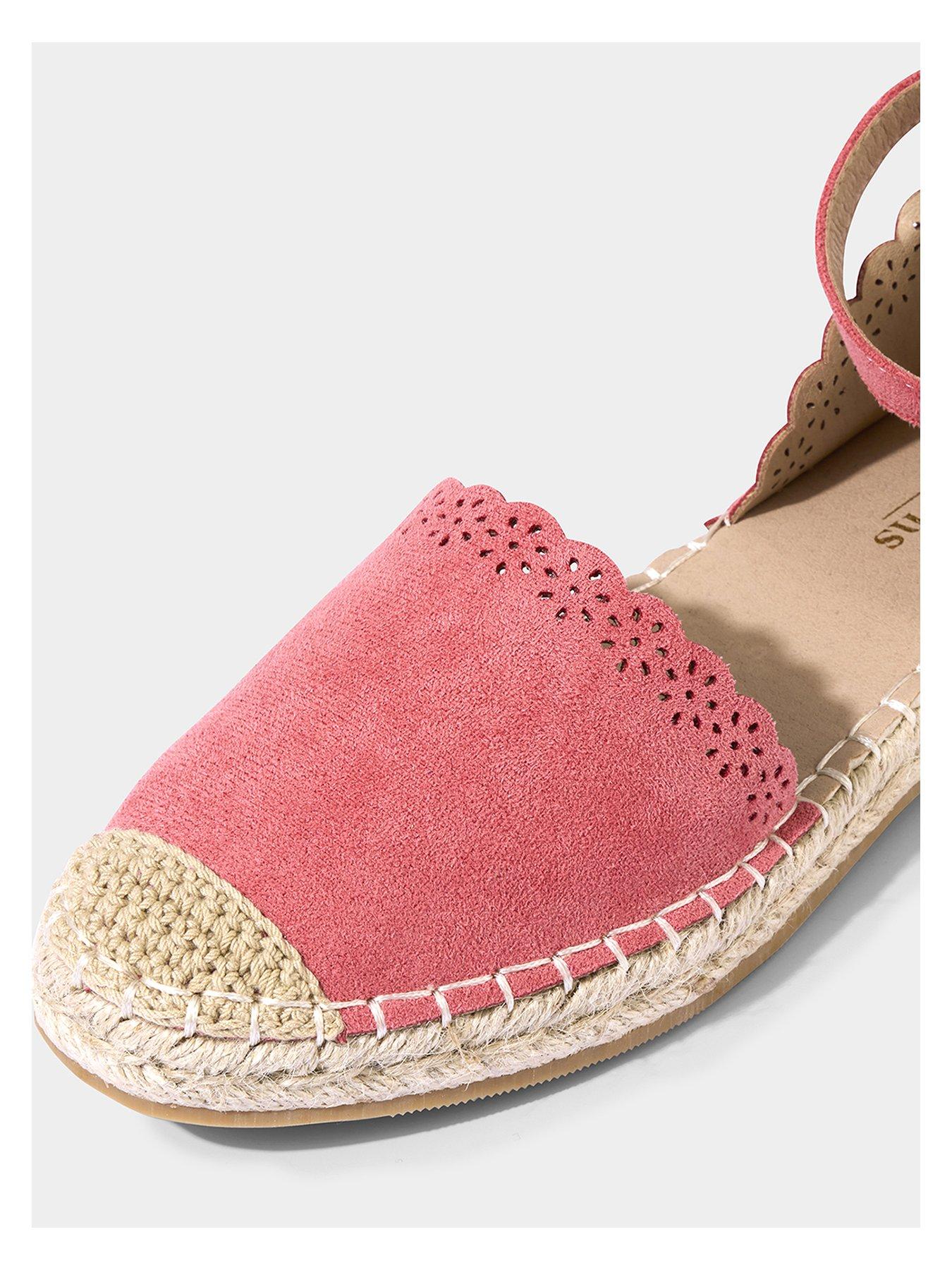 Joe Browns Pretty Scallop Strappy Espadrilles - Coral | Very
