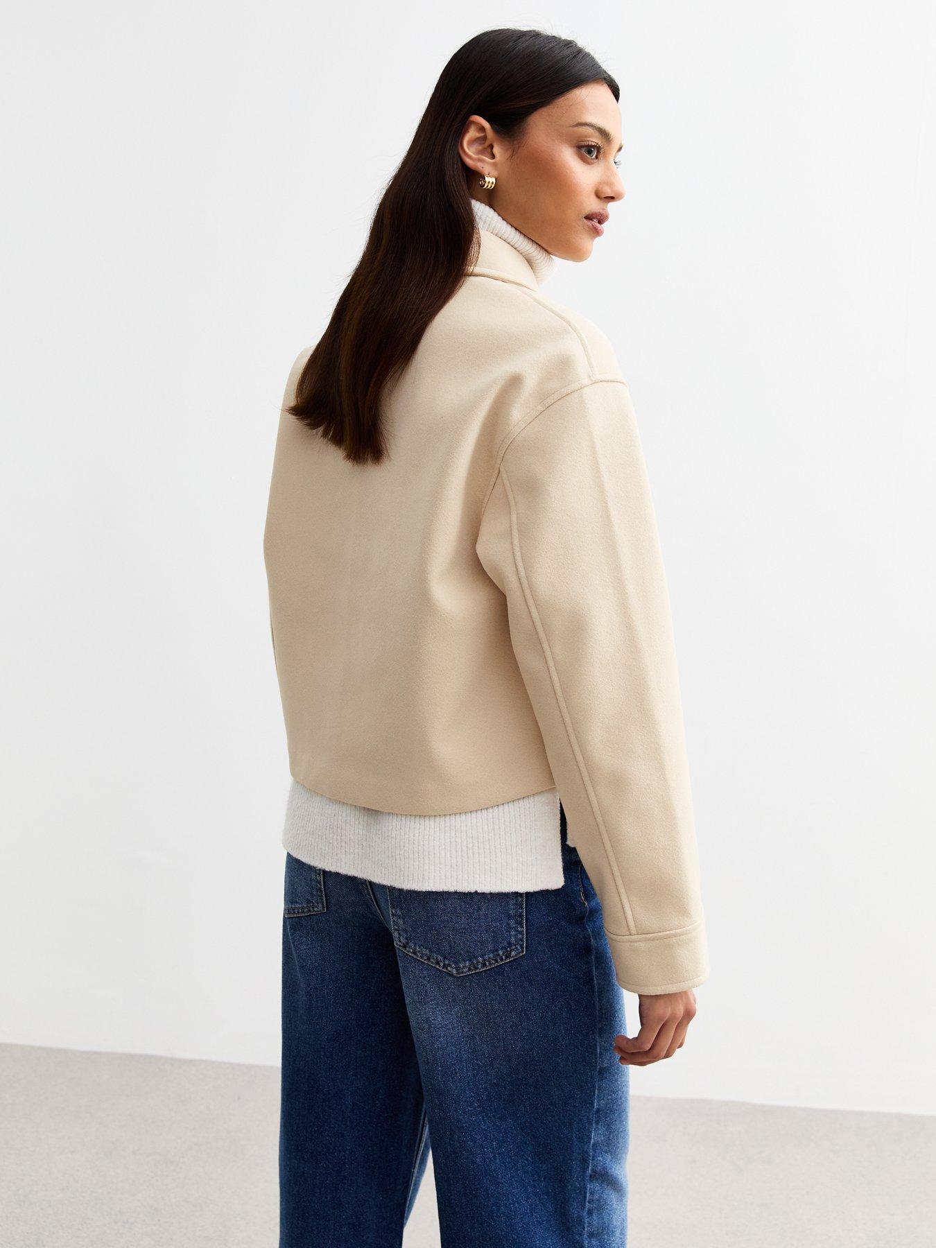 New Look Soft Cropped Shacket - Cream | Very