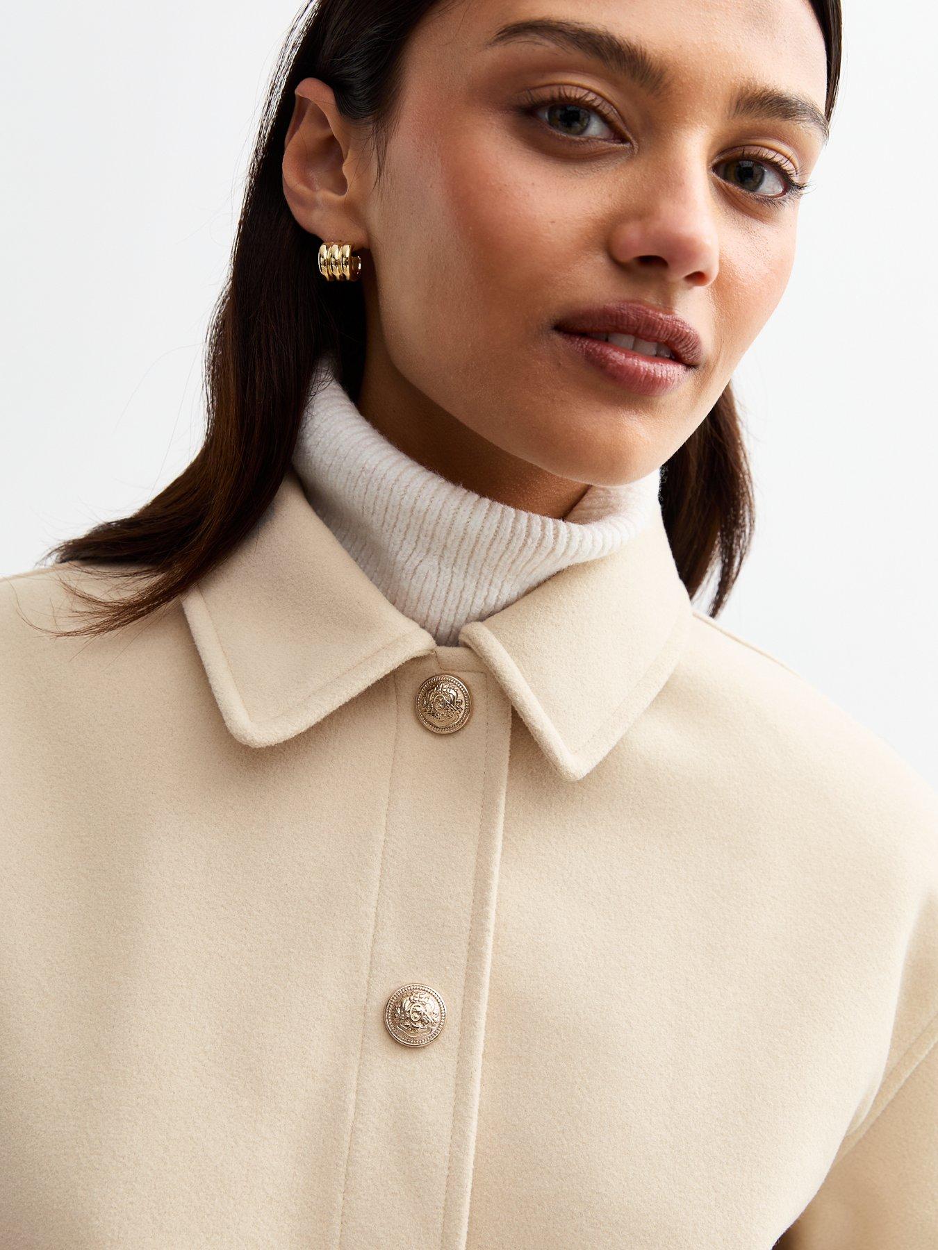 New Look Soft Cropped Shacket - Cream | Very