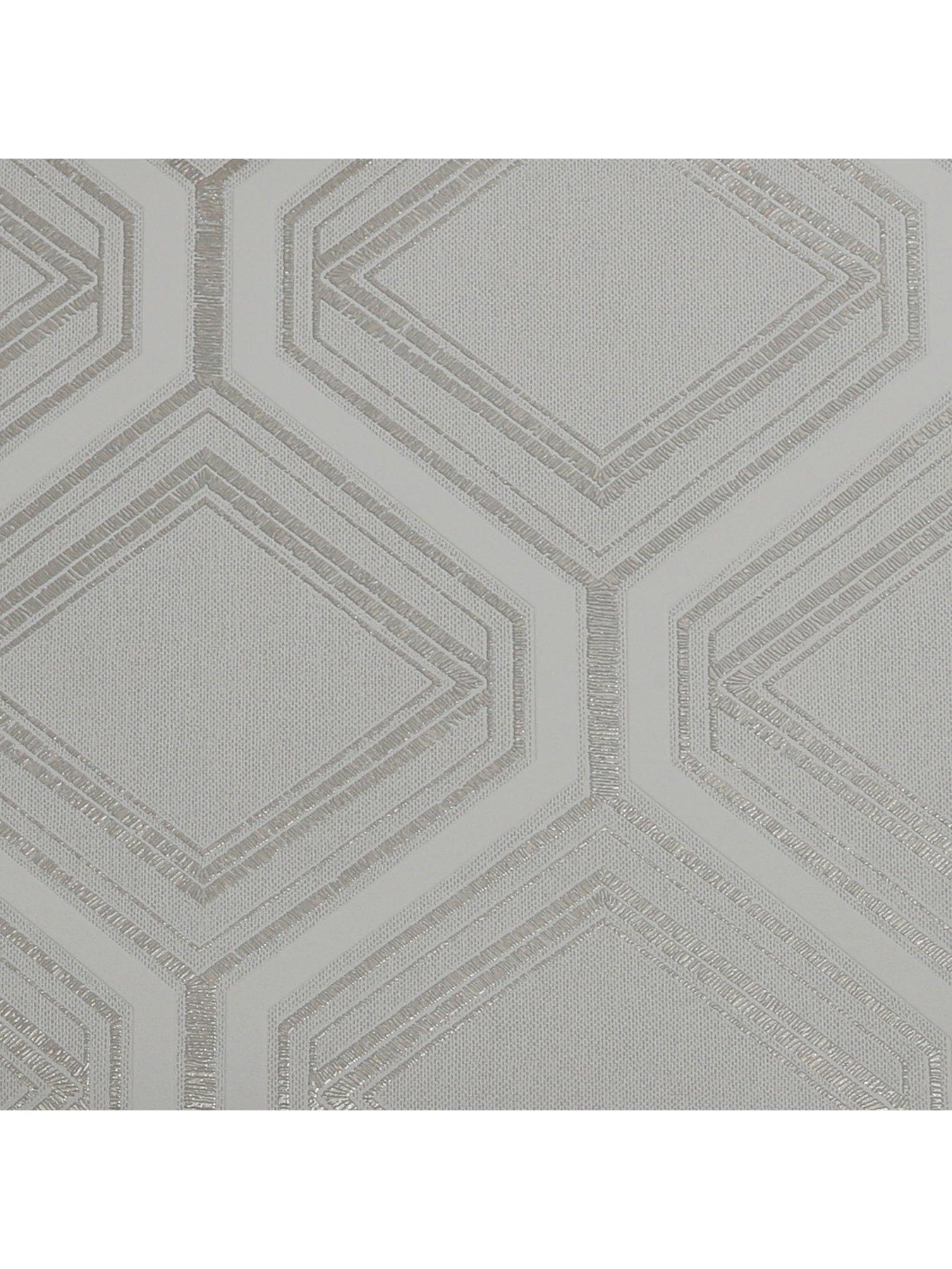 Superfresco Saville Row Geo - Grey / Pale Gold Wallpaper | Very