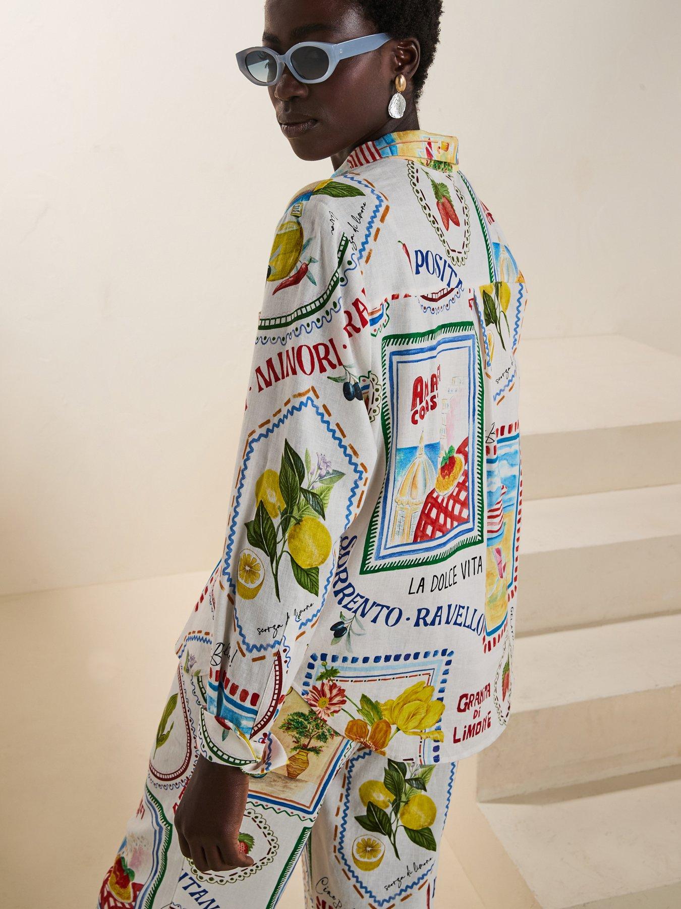 Forever New Lydia Oversized Linen Shirt - Multi | Very
