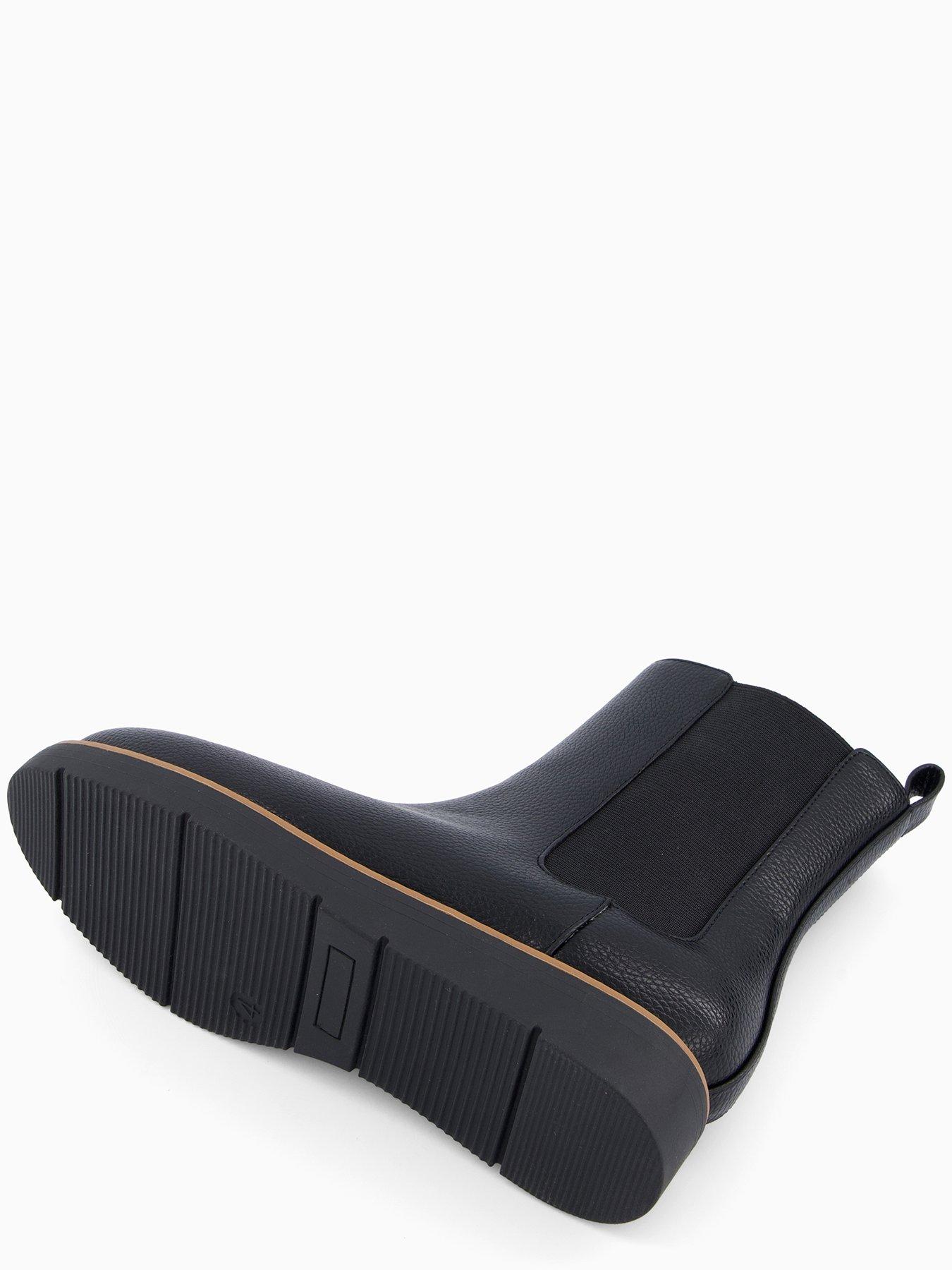 V by Very Flatform Chelsea Ankle Boot - Black | Very