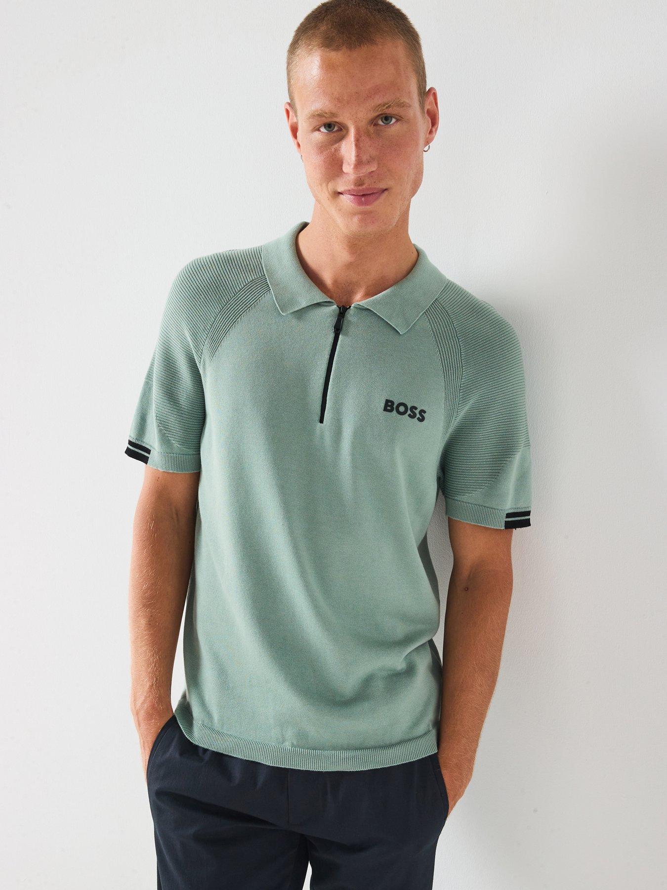 BOSS Mens Golf Slim Fit K Perform-Max Polo Shirt - Green | Very