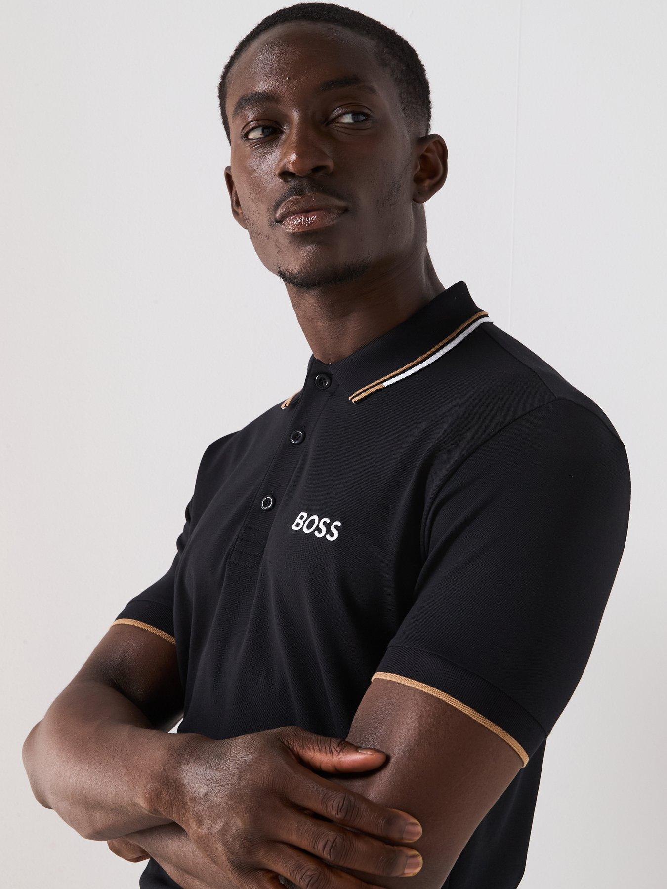 BOSS Mens Golf Paddy Pro Regular Fit Polo - Black | Very