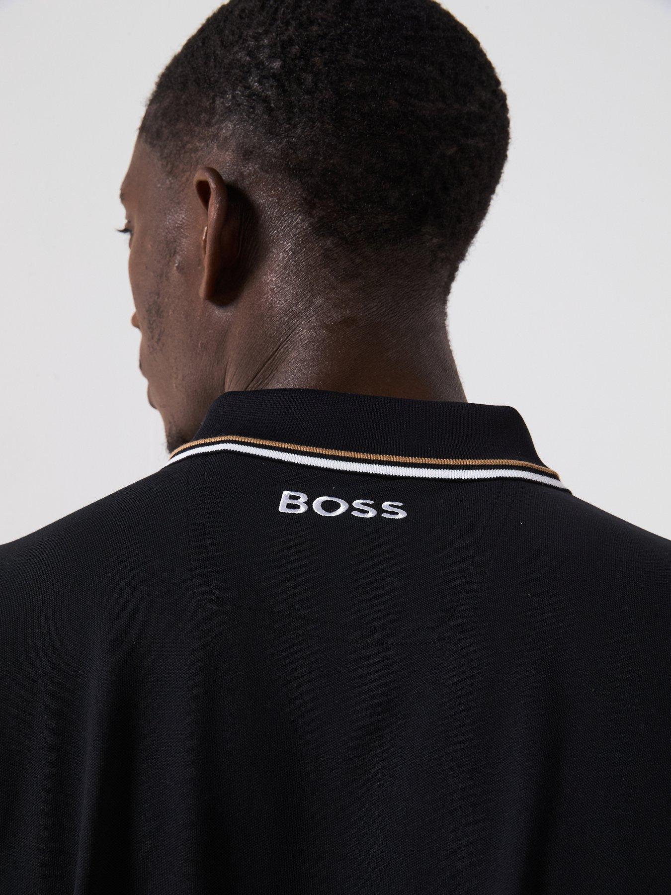BOSS Mens Golf Paddy Pro Regular Fit Polo - Black | Very