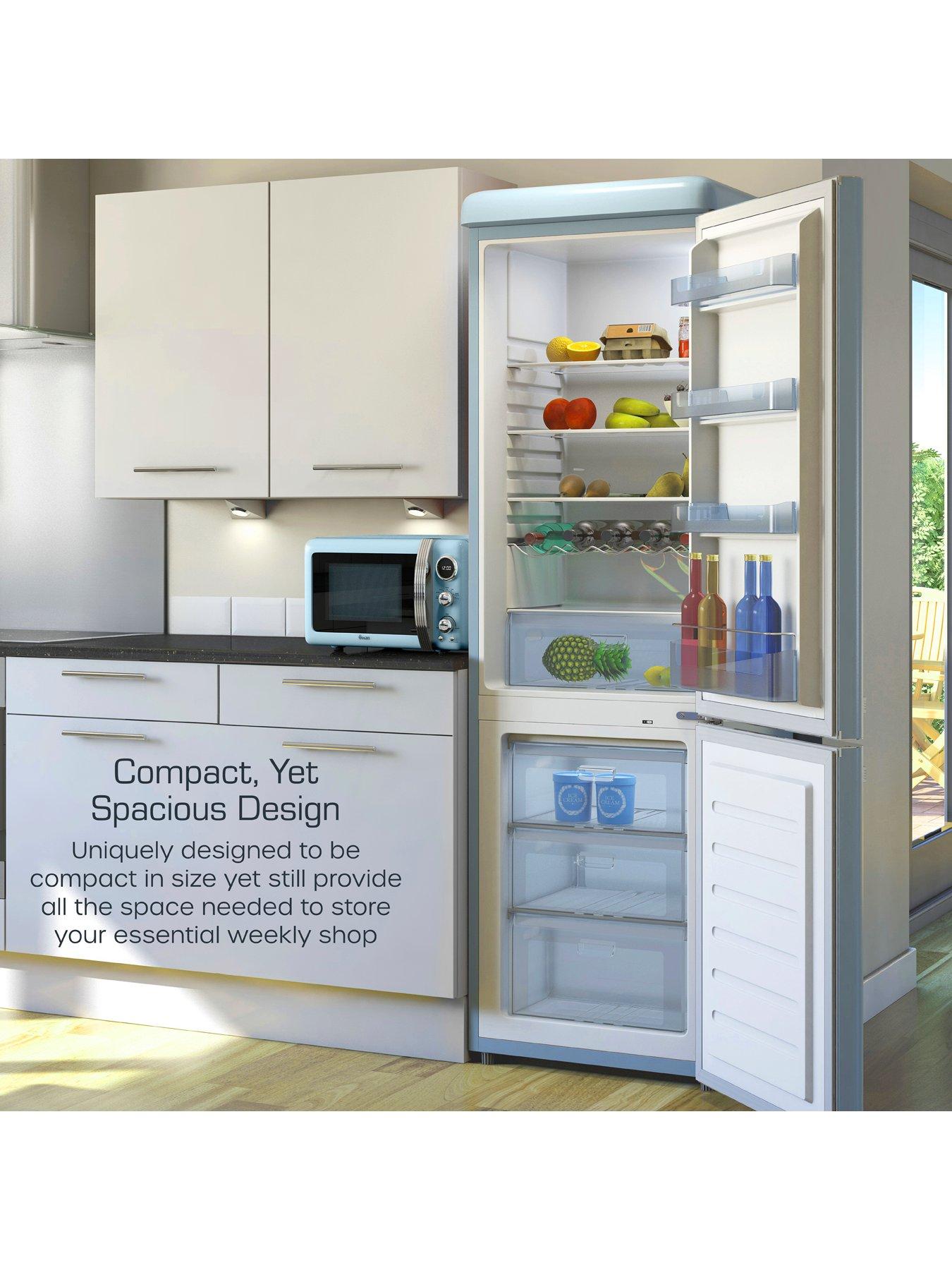 Swan SR11020BLNE Retro Blue Fridge Freezer 304L | Very
