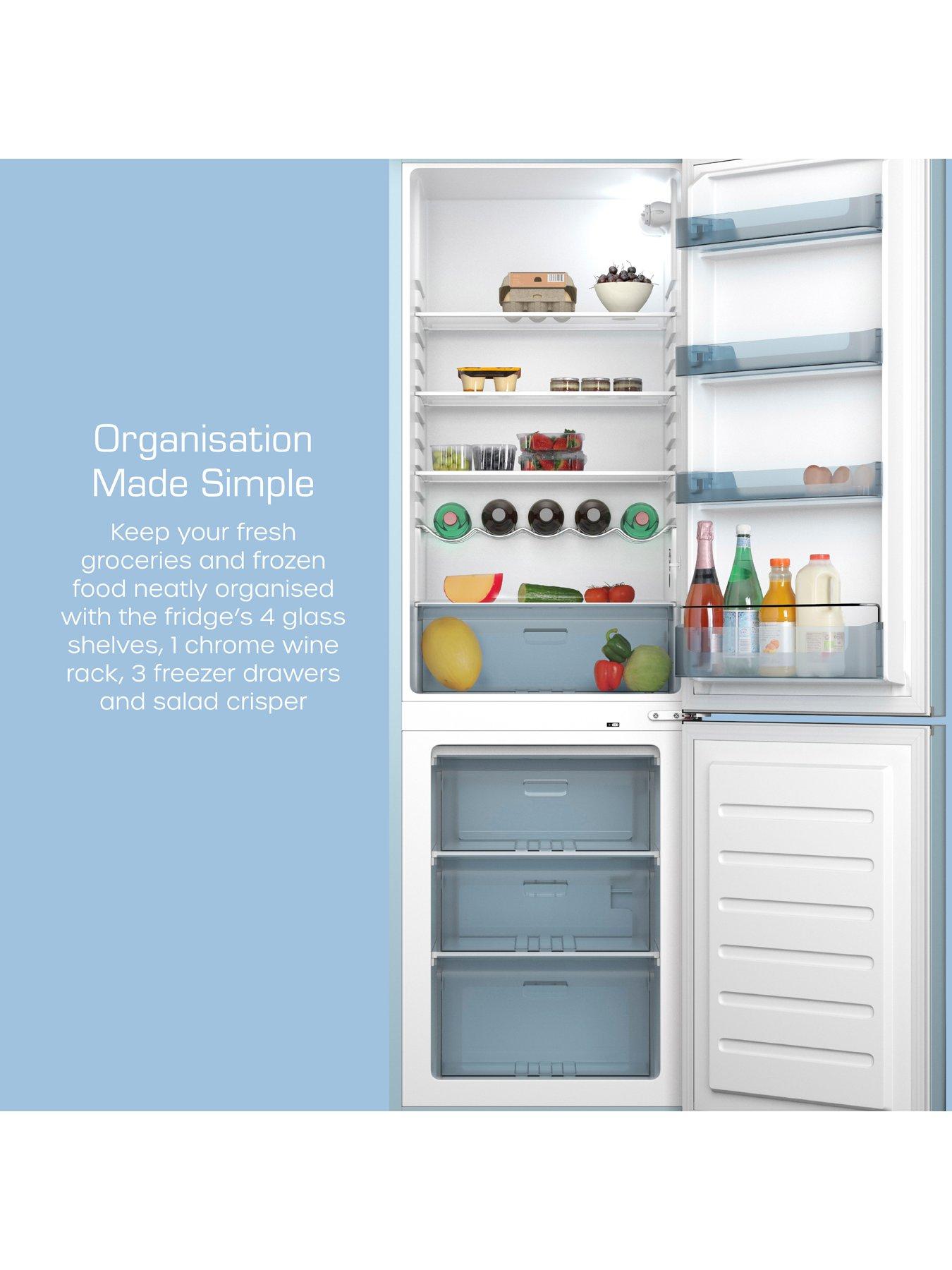 Swan SR11020BLNE Retro Blue Fridge Freezer 304L | Very
