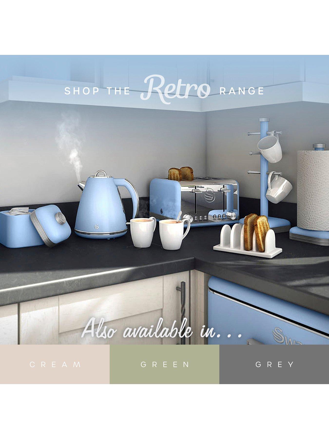 Swan SR11020BLNE Retro Blue Fridge Freezer 304L | Very
