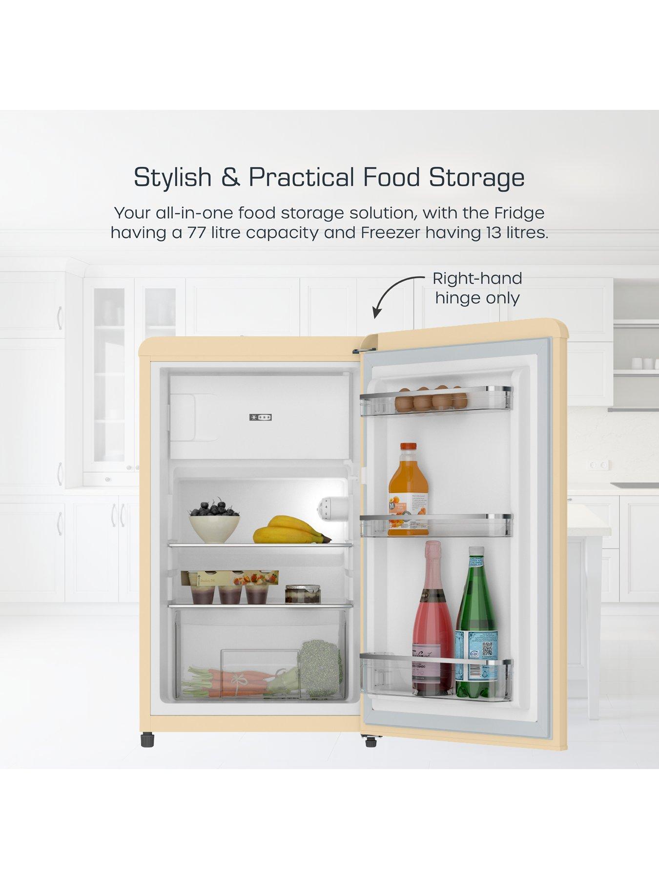 Swan SR11035CNE Retro Cream Undercounter Fridge 90L | Very