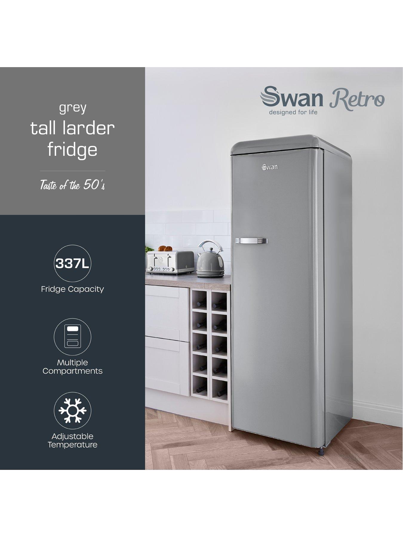 Swan SR11050GRNE Retro Grey Larder Fridge 337L | Very