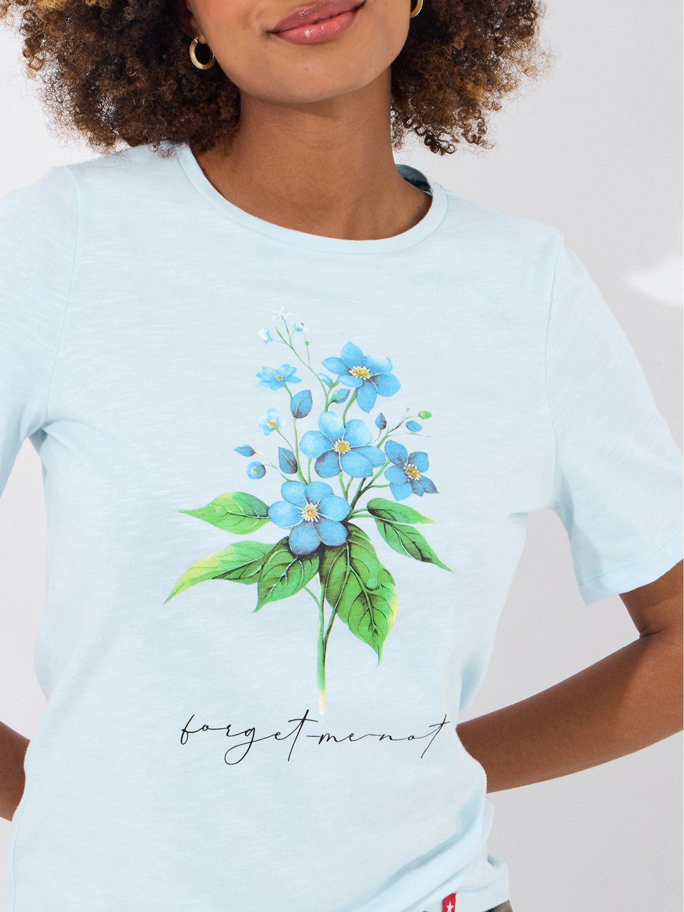 Joe Browns Forget Me Not Graphic Tee - Blue | Very