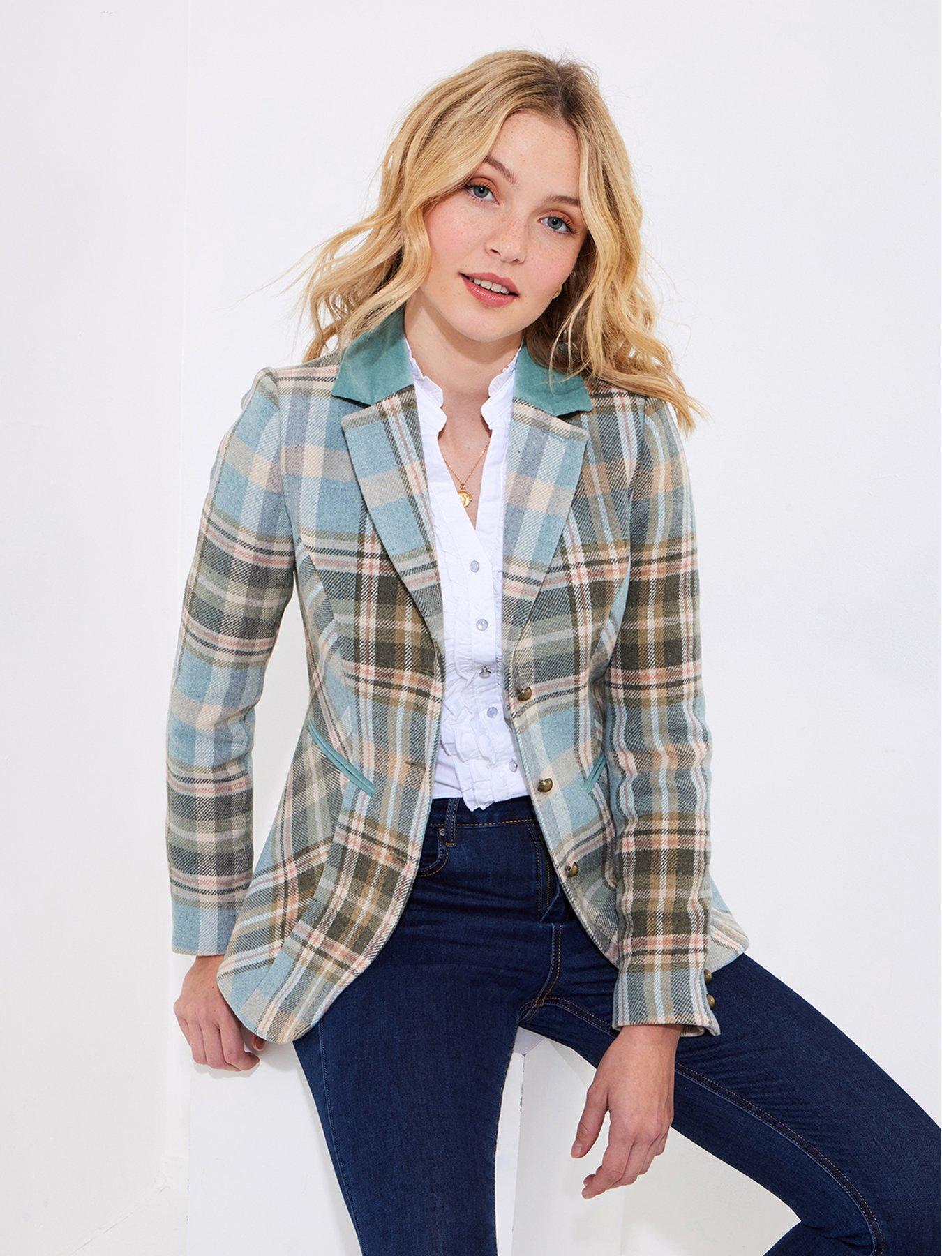 Joe Browns Lottie Check Jacket - Blue | Very