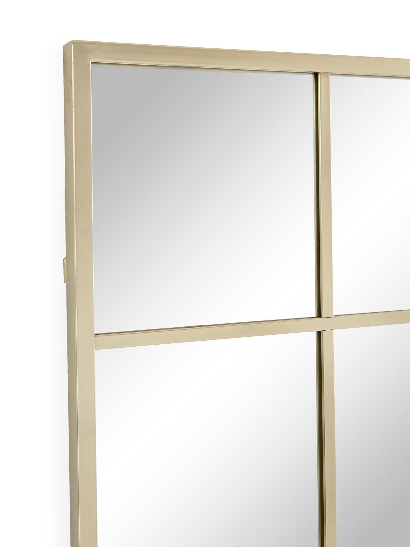Very Home Gold Window Pane Mirror 90x180cm | Very