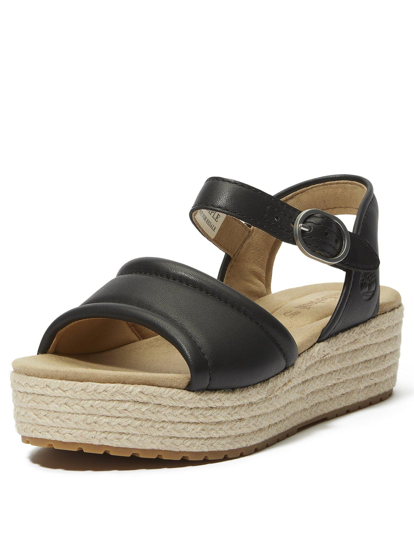Timberland Santorini Sun Backstrap Sandal - Black Full Grain | Very