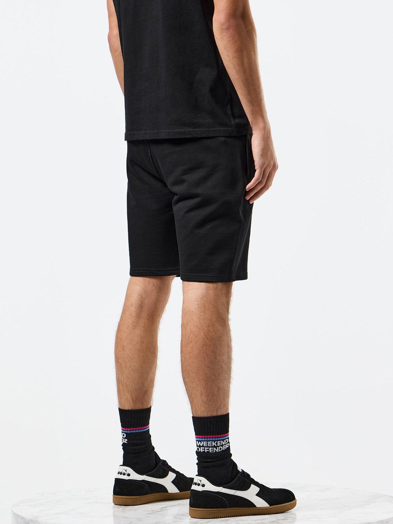 Weekend Offender Hawkins Pocket Jogging Shorts - Black | Very