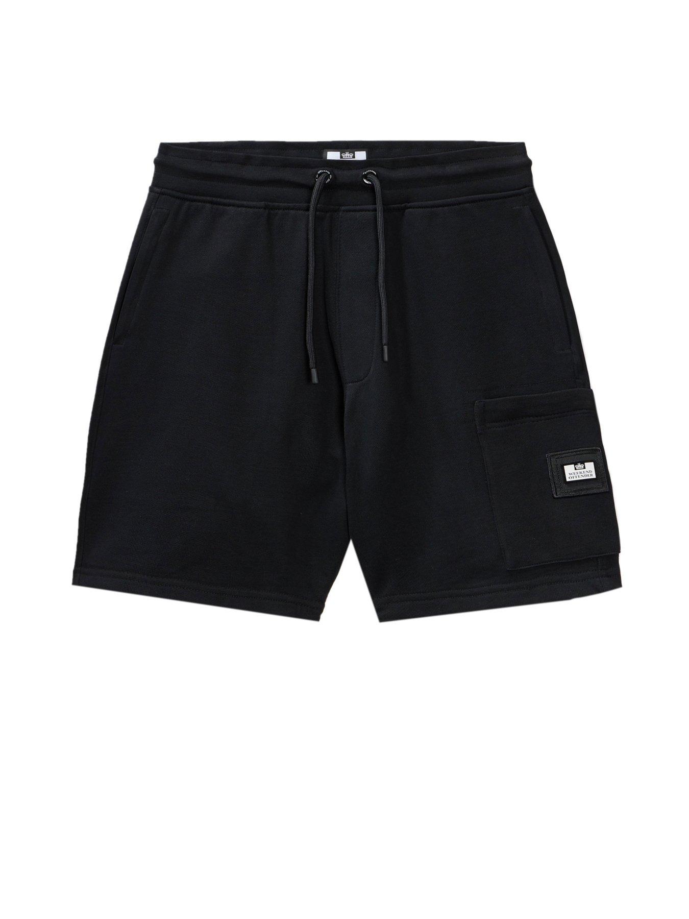 Weekend Offender Hawkins Pocket Jogging Shorts - Black | Very