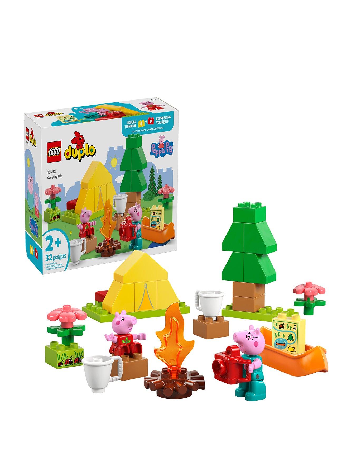 LEGO Duplo Peppa Pig Camping Trip Building Playset with Canoe Toy 10452 ...