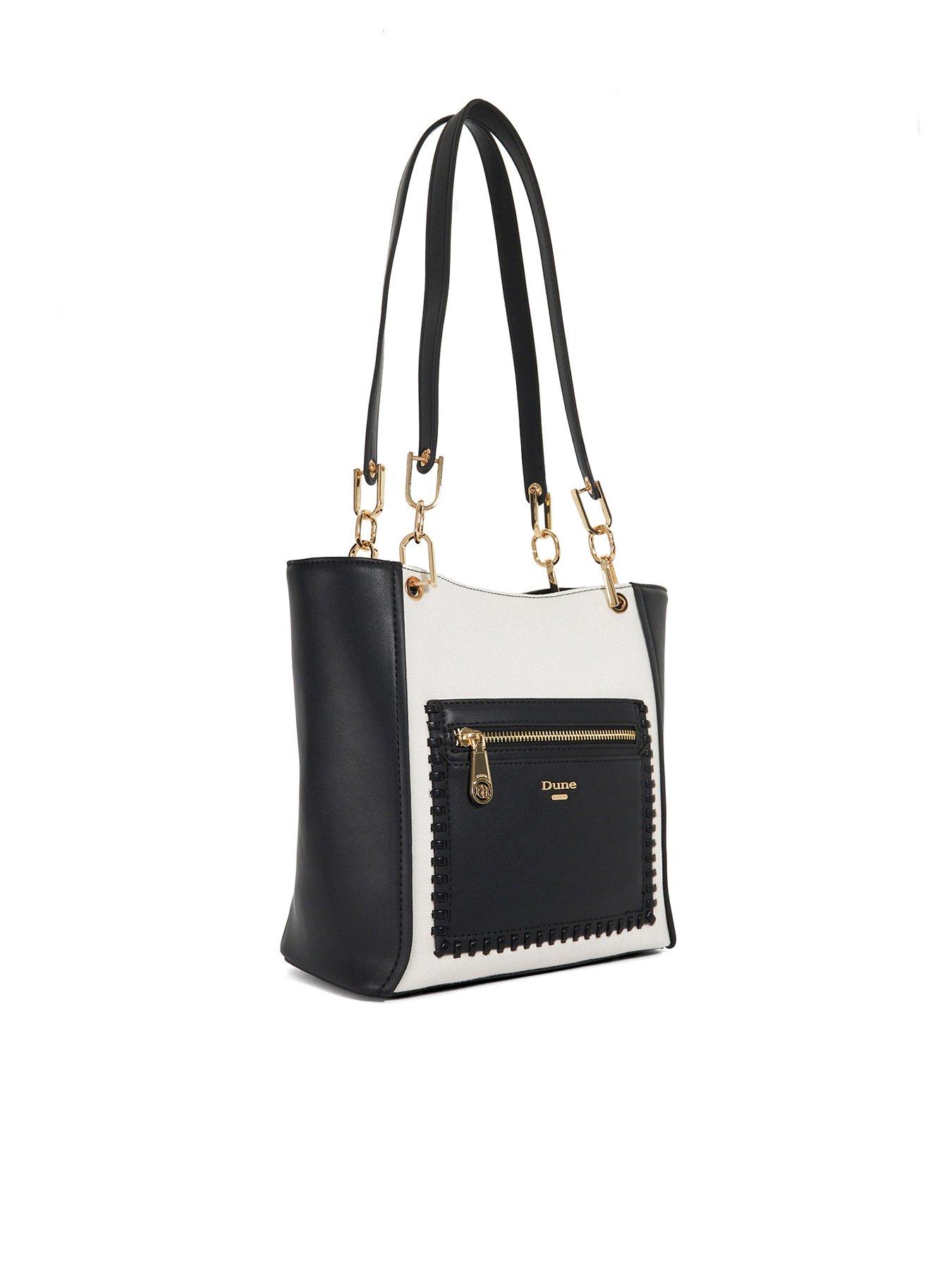 Dune London Duckie Long Handle Logo Tote - Black | Very