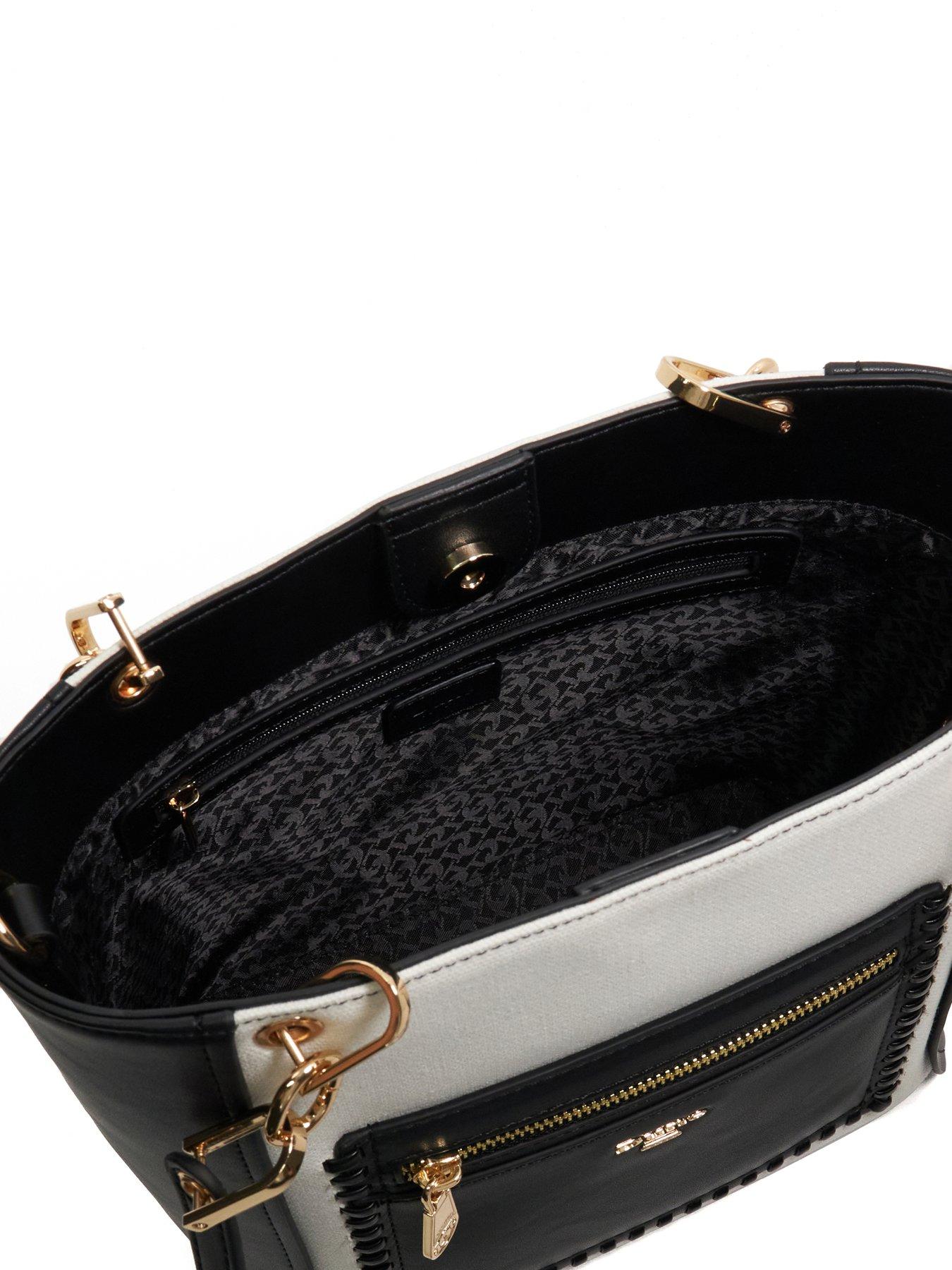 Dune London Duckie Long Handle Logo Tote - Black | Very