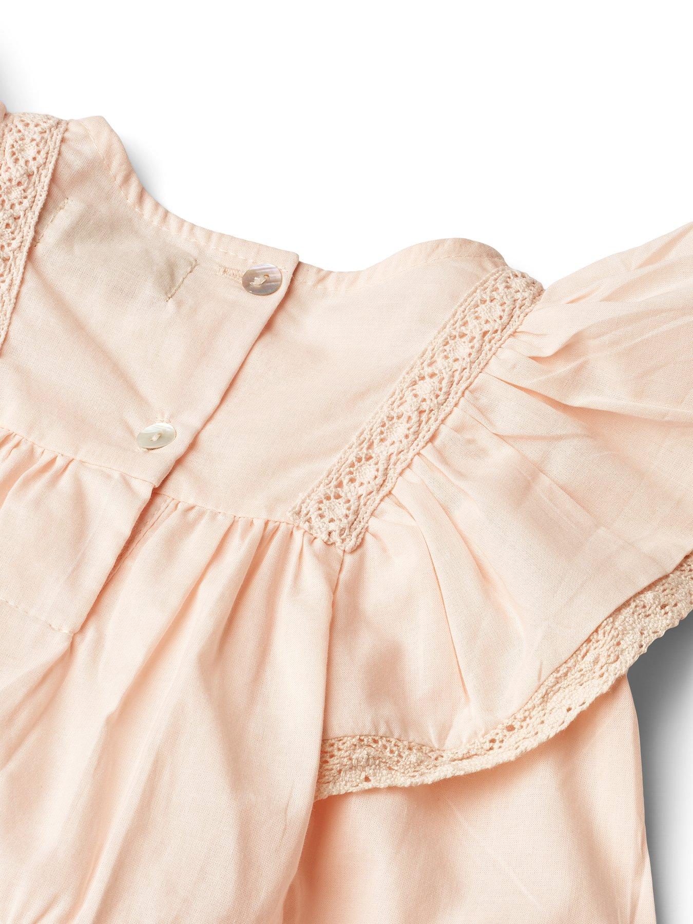 Wheat Baby Girls Minna Frill Dress - Light Pink | Very