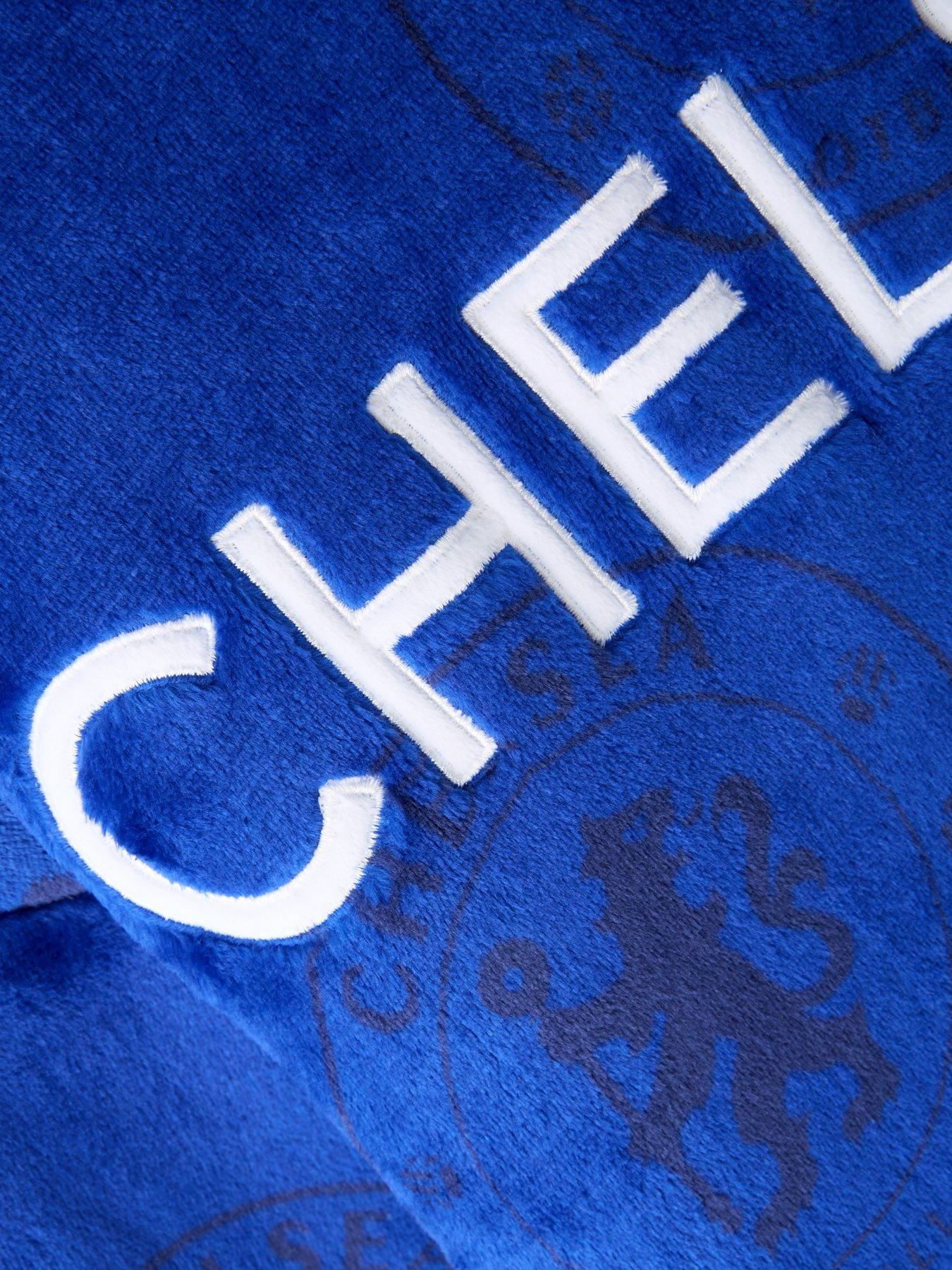 Chelsea FC Football Fleece Hooded Blanket - Blue | Very