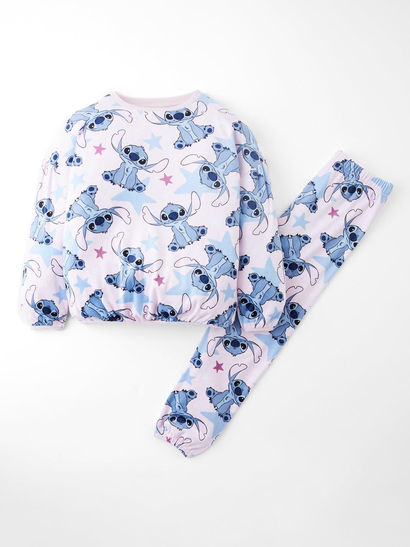 Disney Lilo & Stitch Disney Lilo & Stitch Fleece Pyjamas - Pink | Very