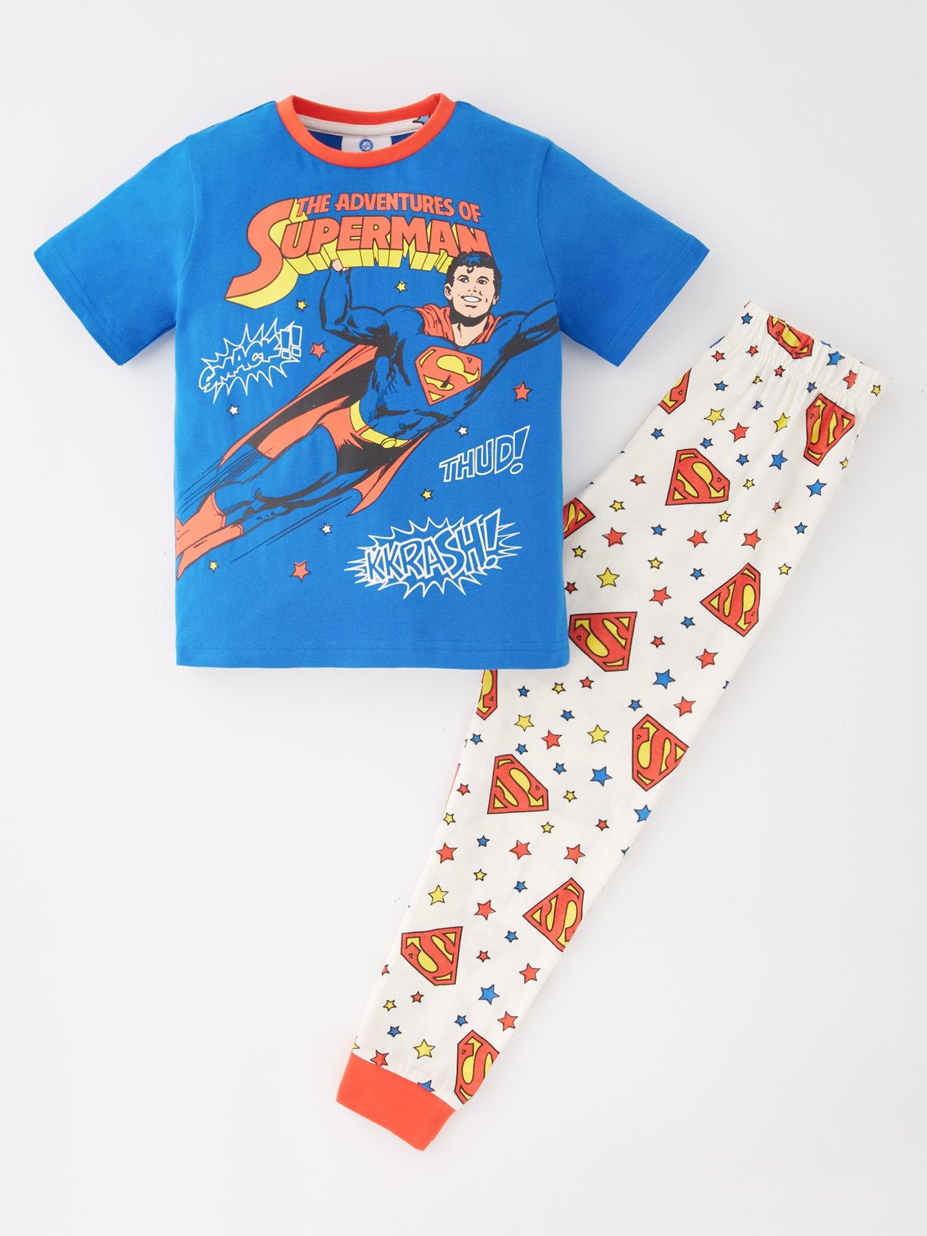 Superman Short Sleeve Pyjamas - Blue | Very