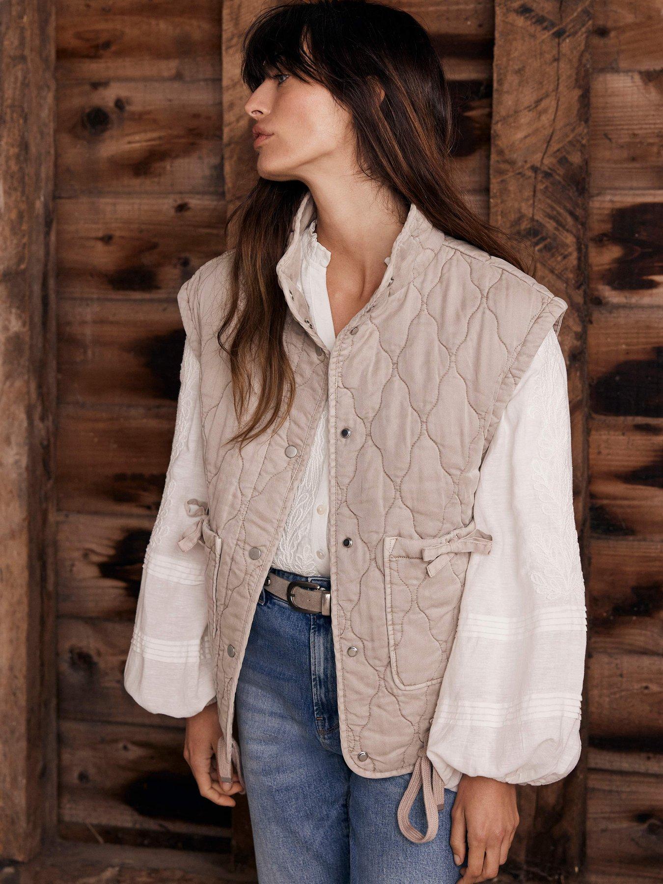Mint Velvet Washed Quilted Gilet - Pink | Very
