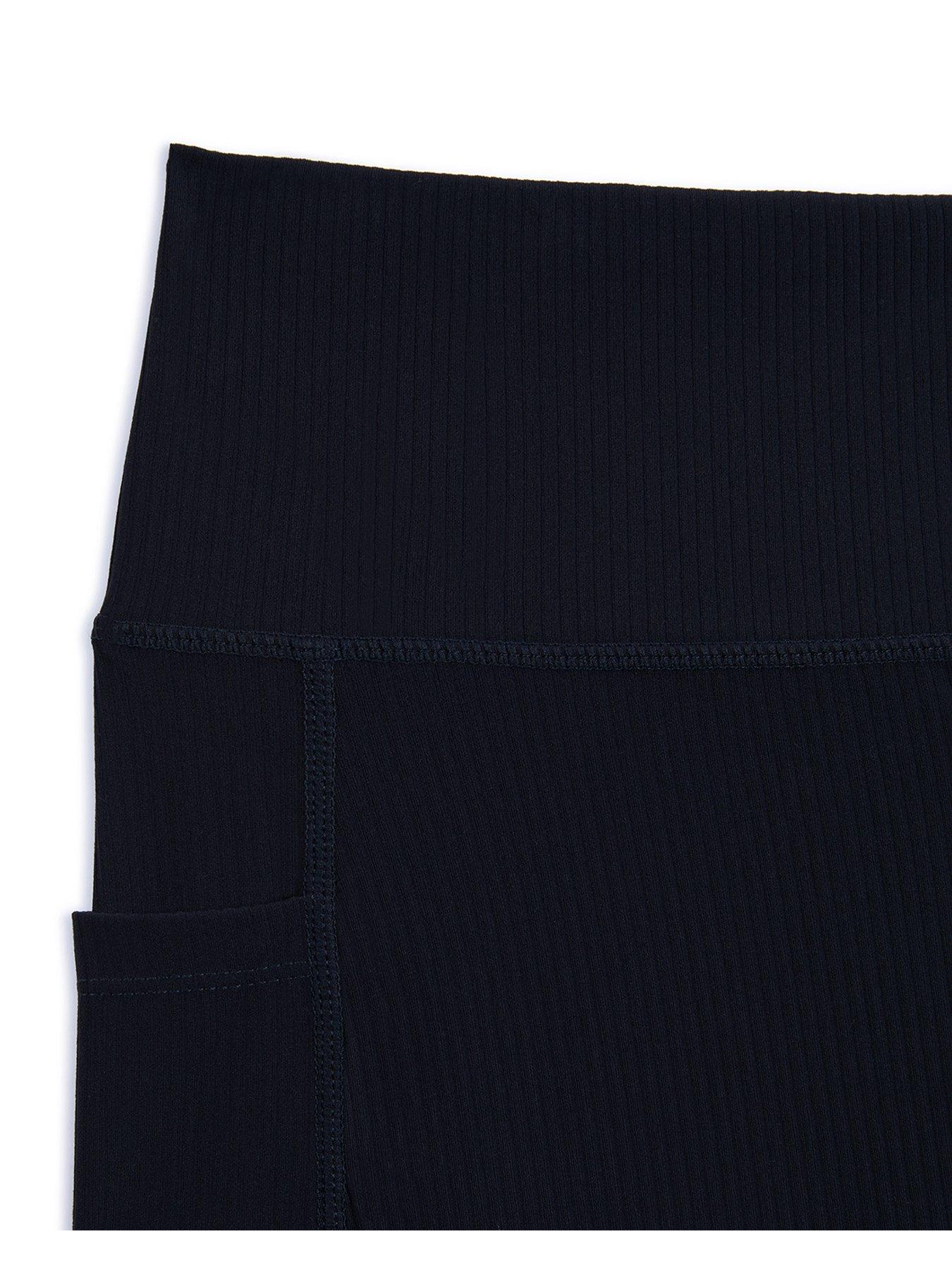 CHELSEA PEERS Ribbed Flared Leggings - Black | Very