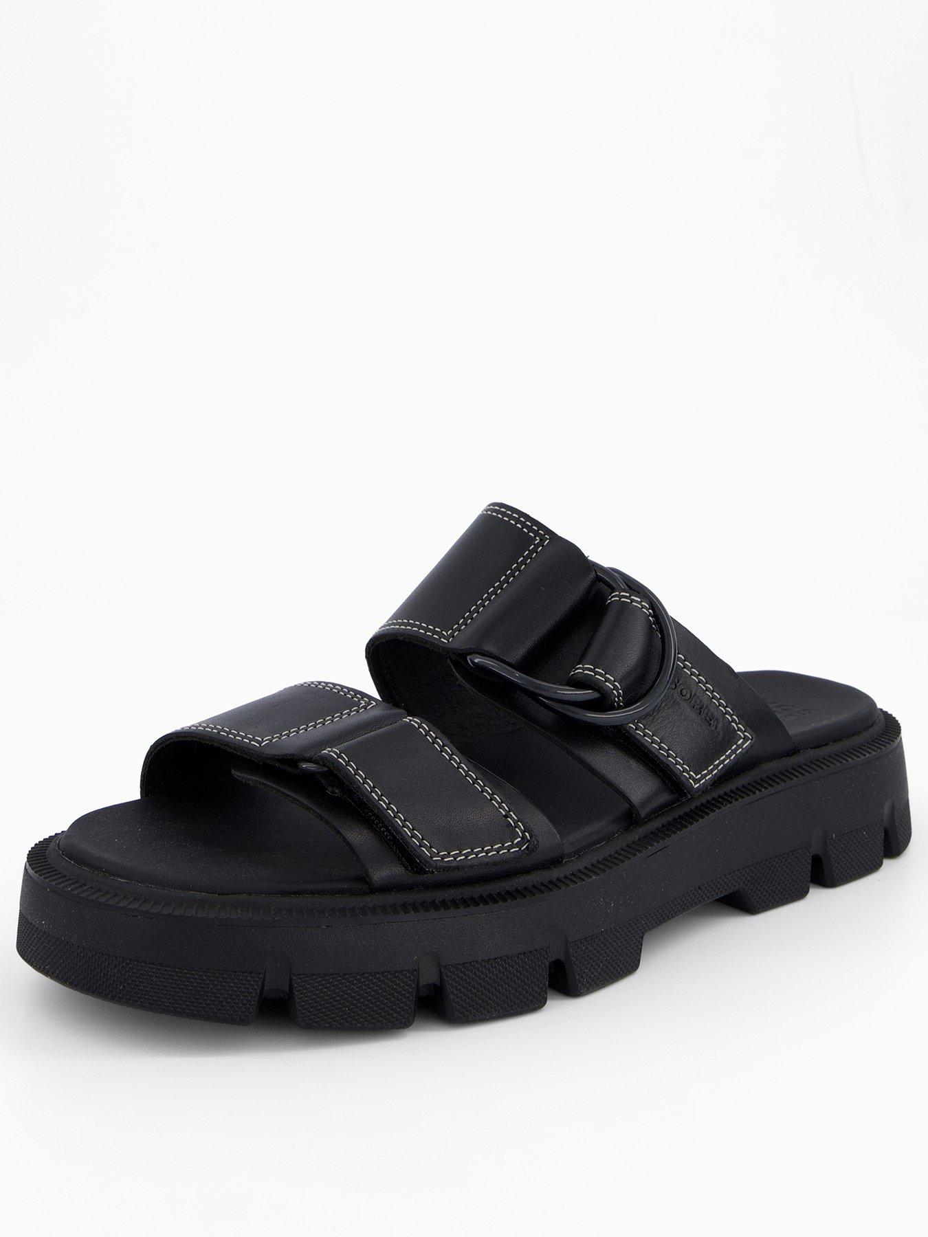 SOREL Womens Rein Cb Slide Sandals - Black | Very