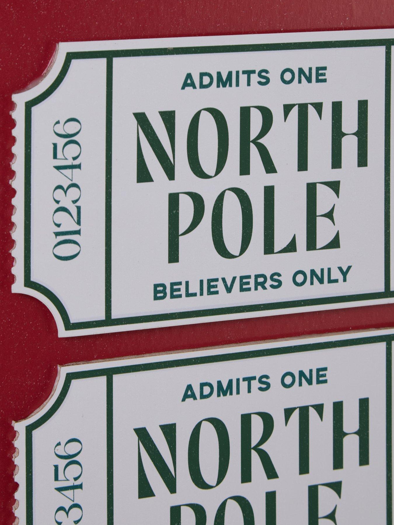 Very Home Set Of 2 North Pole Ticket Wall Art - FSC® Certified | Very