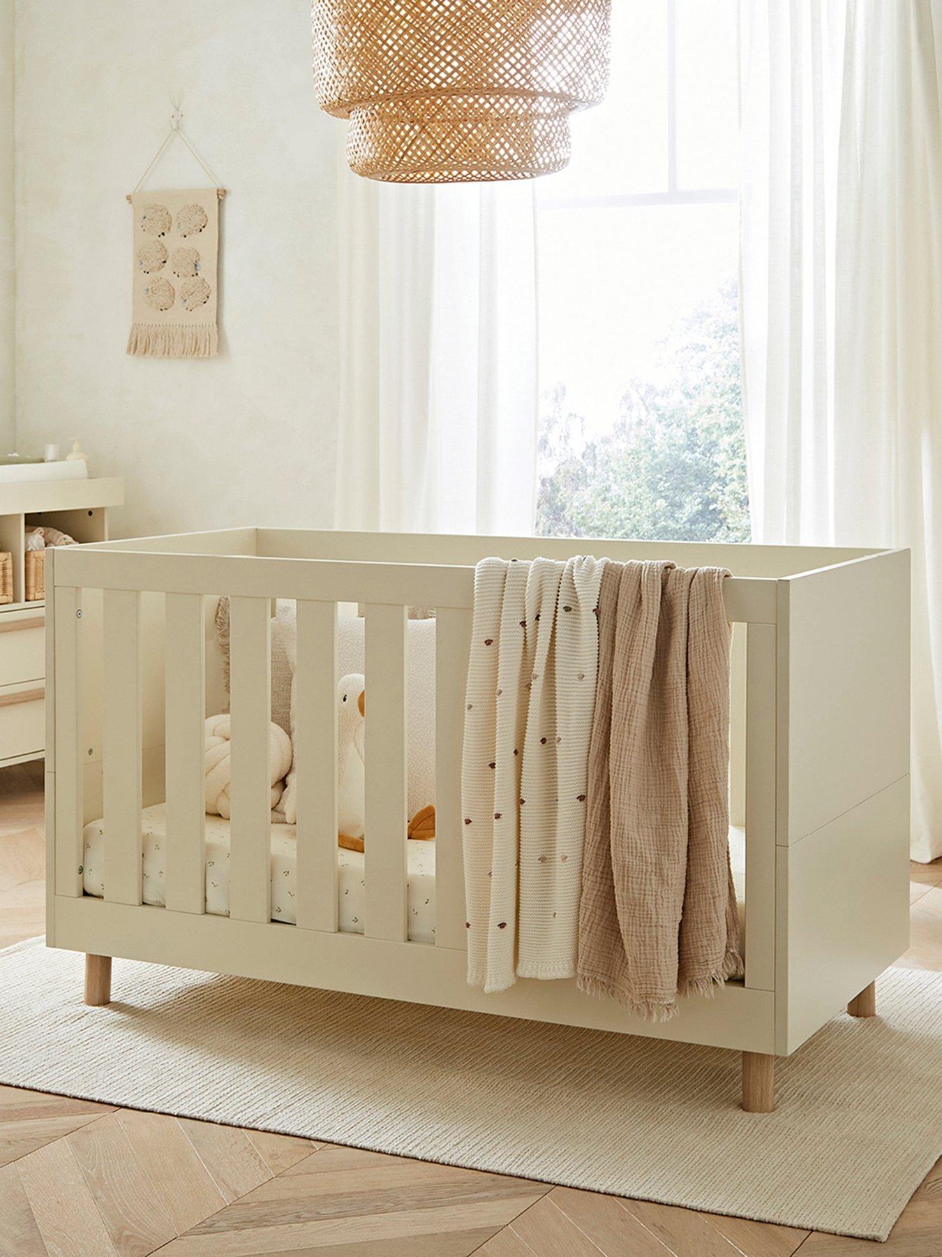 CuddleCo Harper Cot Bed - Cream & Ash | Very
