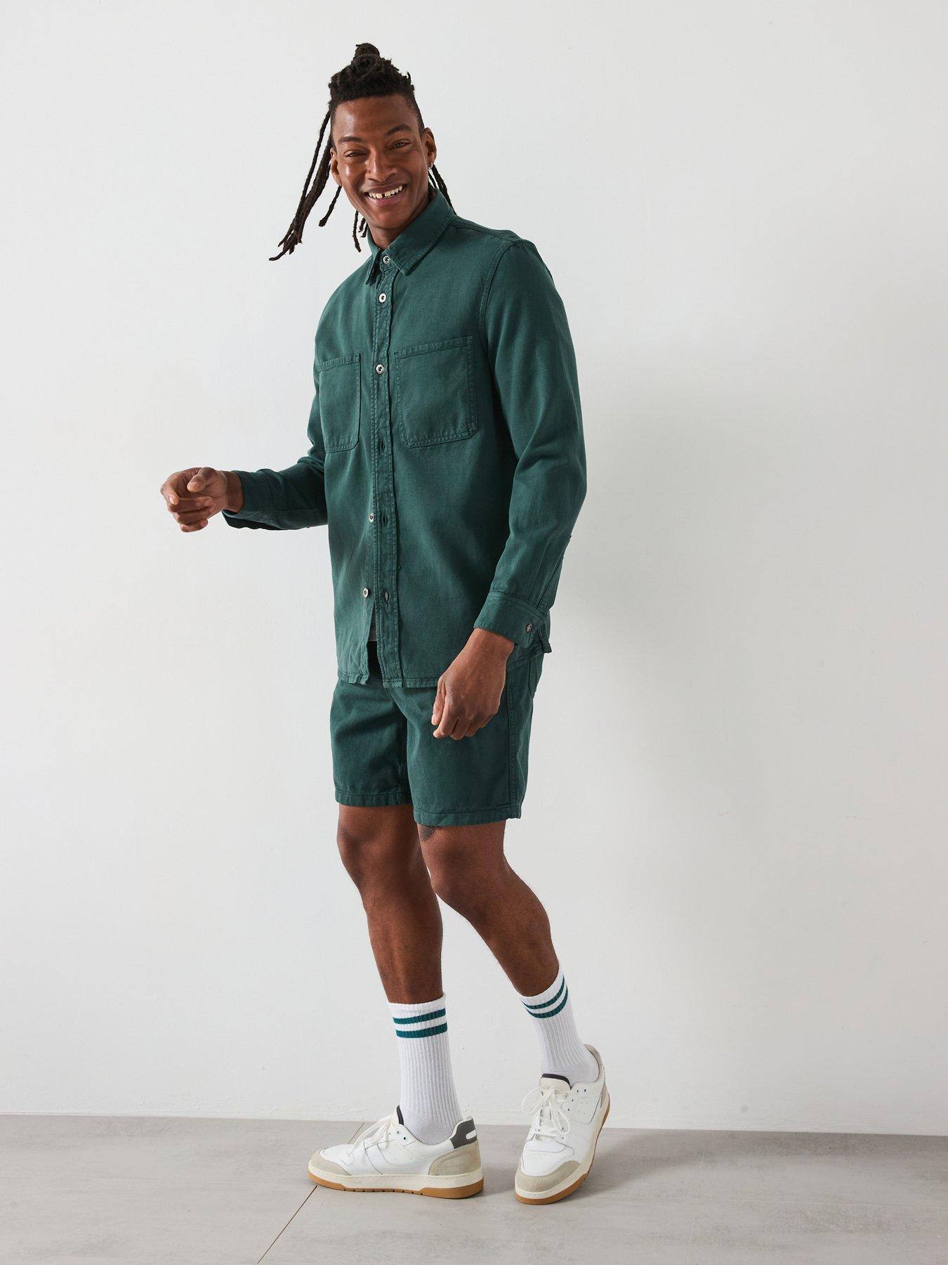 Mango Jay Twill Casual Overshirt - Dark Green | Very