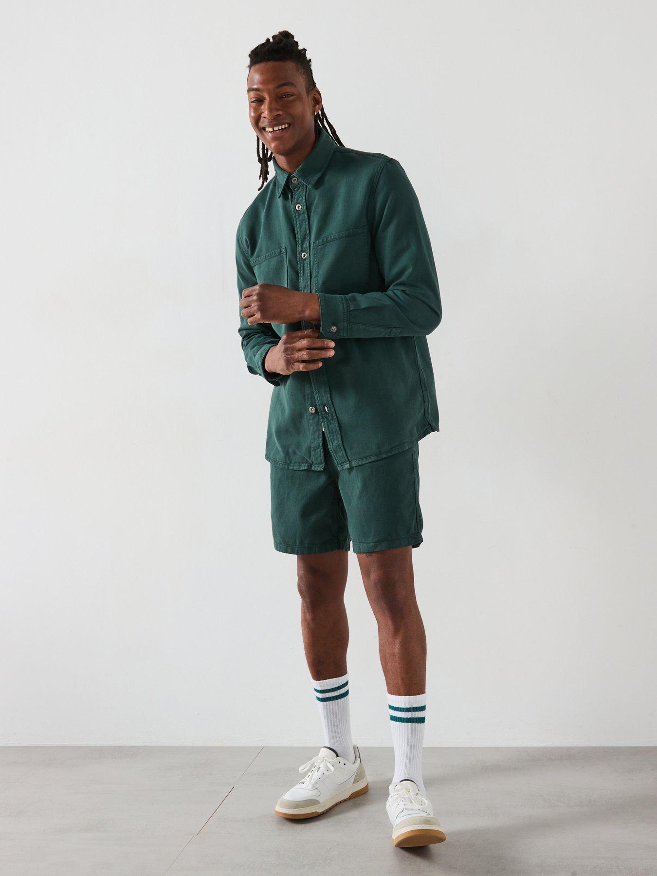 Mango Jay Twill Casual Overshirt - Dark Green | Very