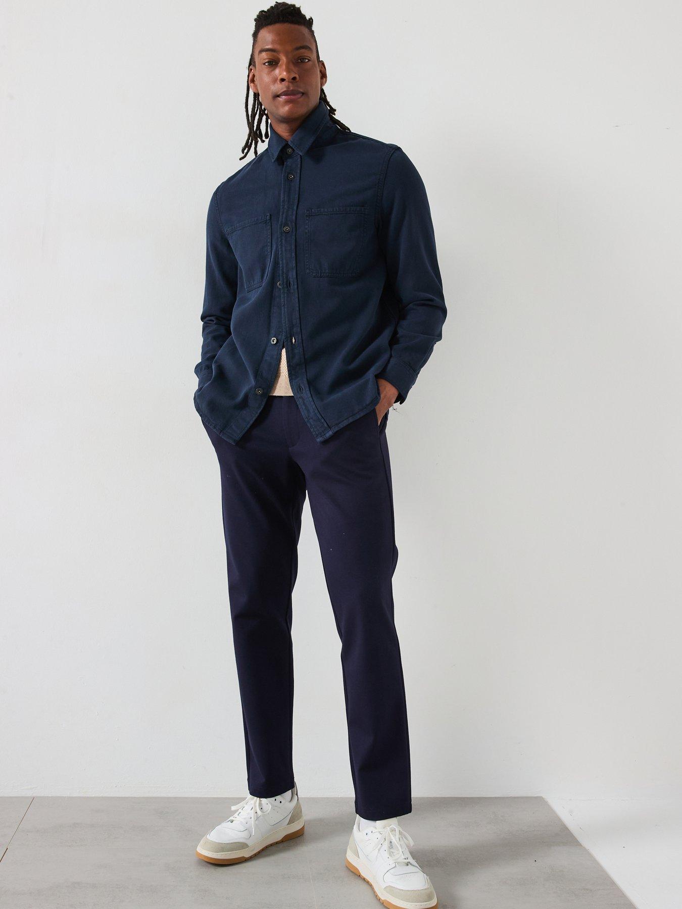Mango Jay Twill Casual Overshirt - Navy | Very