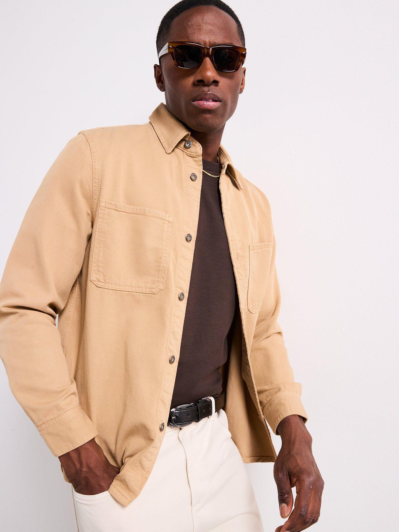 Mango Jay Twill Casual Overshirt - Beige | Very