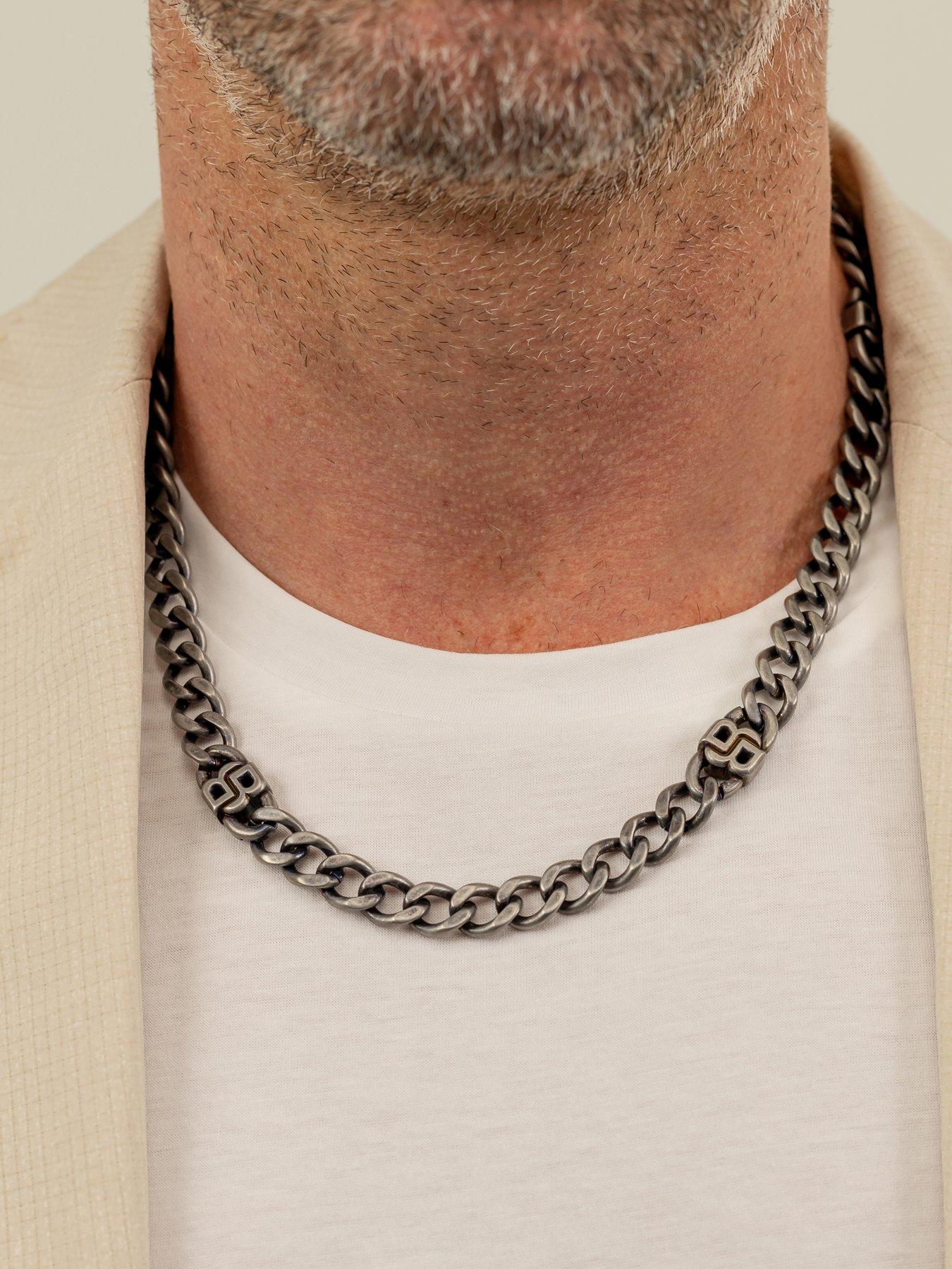 BOSS Double B Absolute Men's Necklace Black | Very