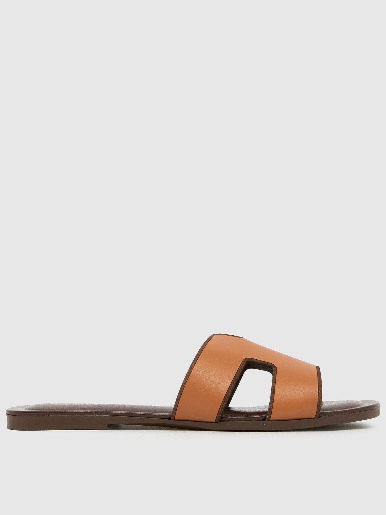 SCHUH Tandra Leather Mule Sandals - Tan - Brown | Very