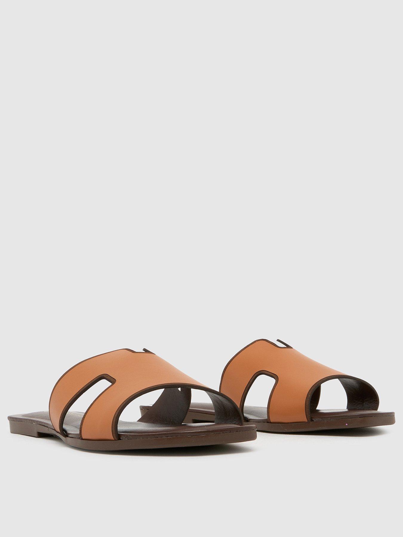 SCHUH Tandra Leather Mule Sandals - Tan - Brown | Very