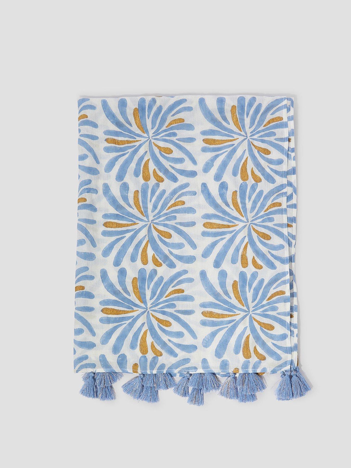 Monsoon Cece Woodblock Sarong - Blue | Very