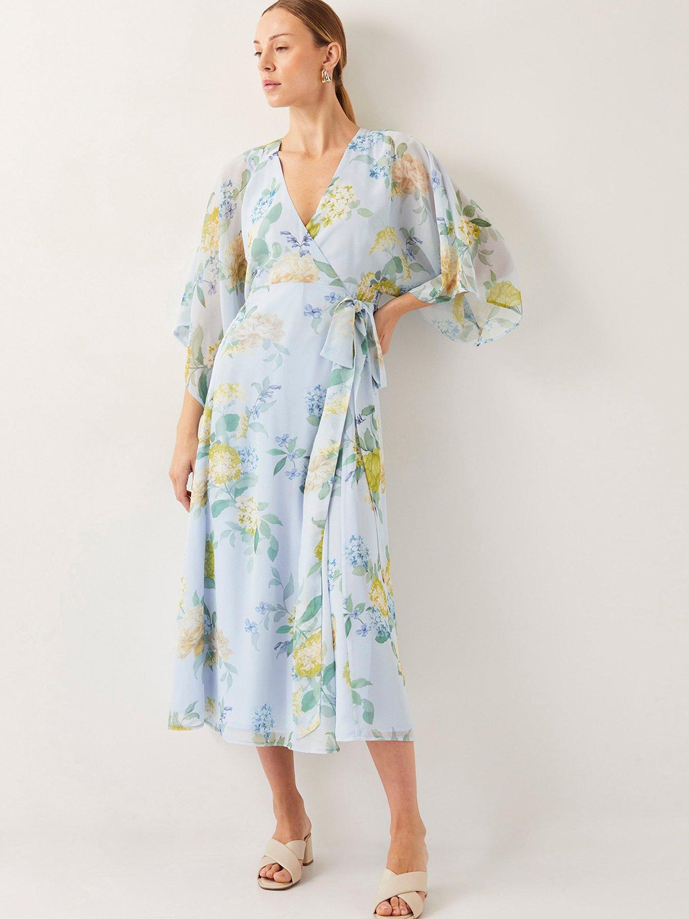 Monsoon Rowan Wrap Dress - Blue | Very
