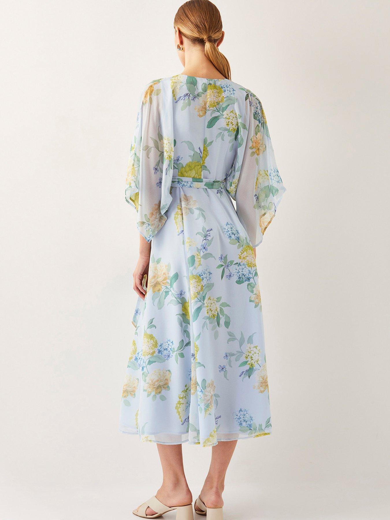 Monsoon Rowan Wrap Dress - Blue | Very