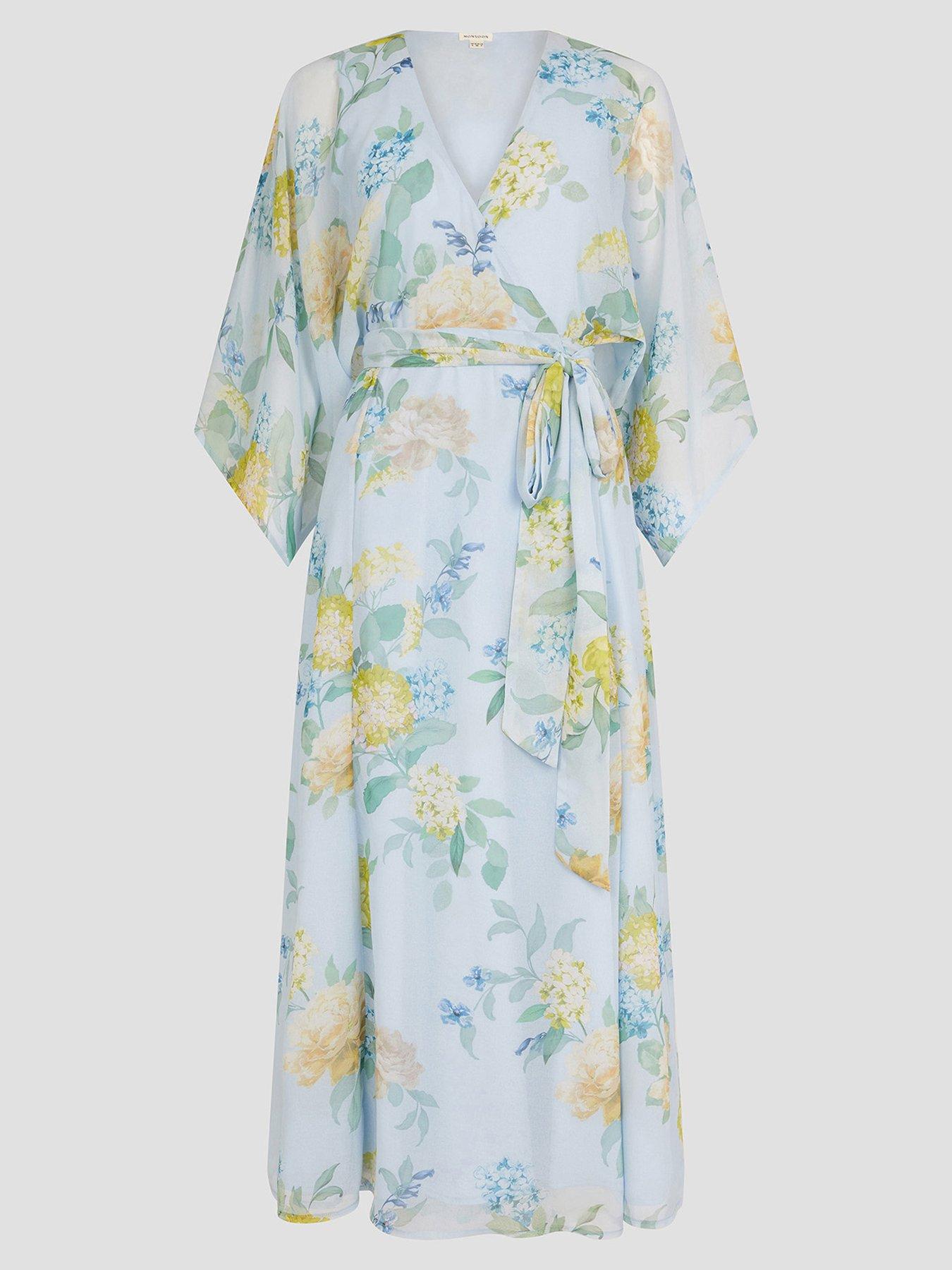 Monsoon Rowan Wrap Dress - Blue | Very