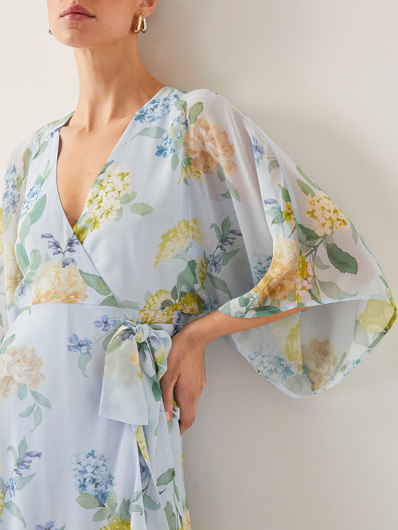 Monsoon Rowan Wrap Dress - Blue | Very