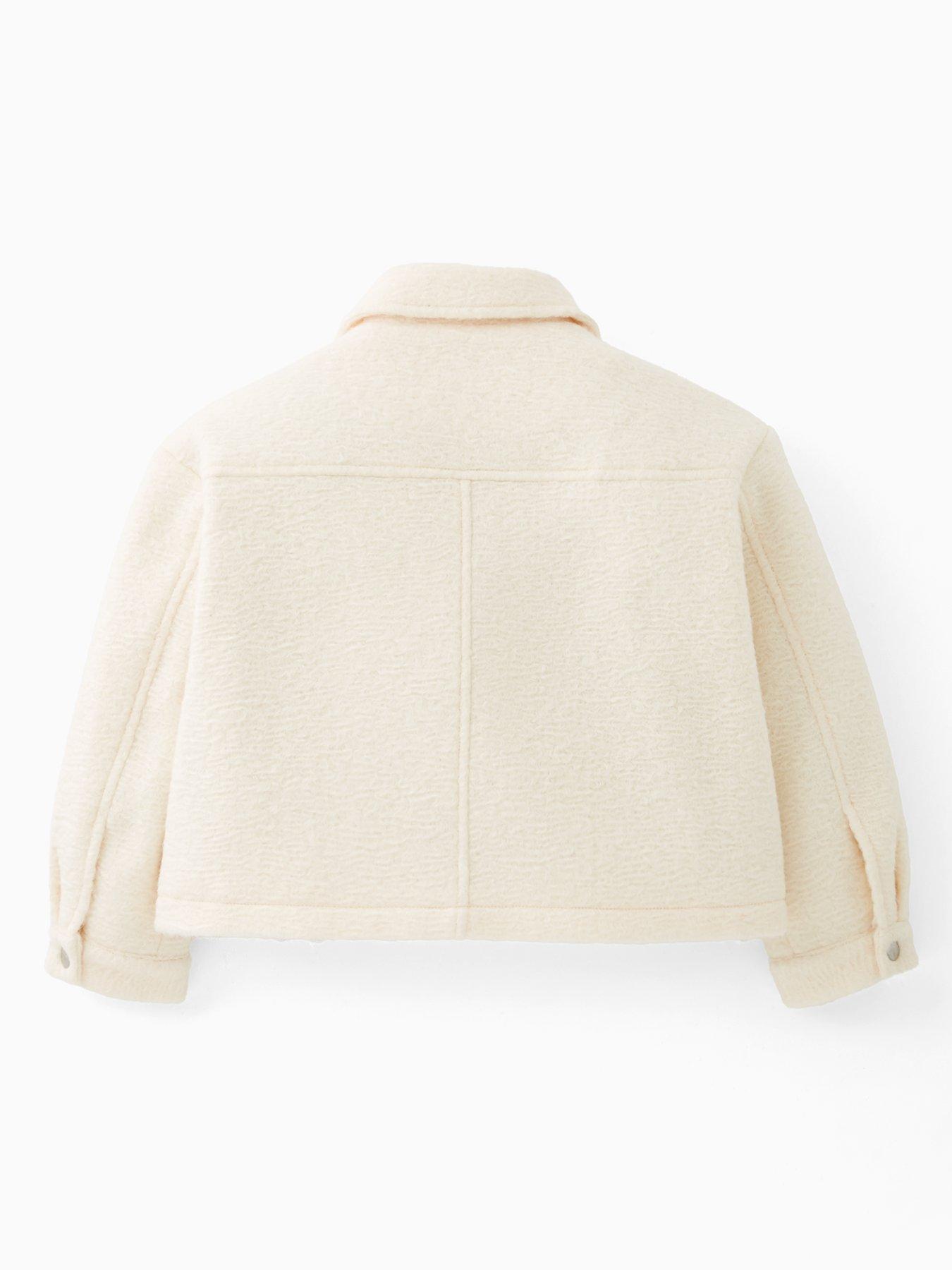 V by Very Girls Pocket Detail Zip Up Jacket - Cream | Very